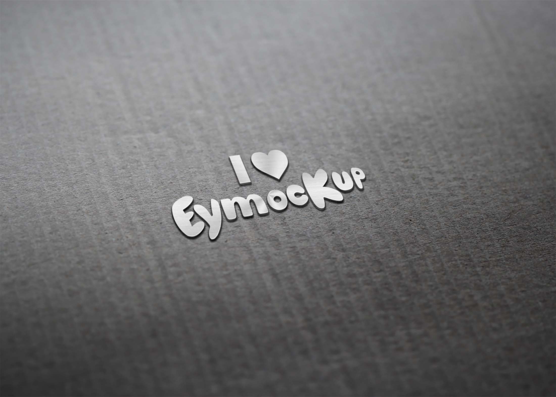 Free Silver 3D Logo Mockup Download