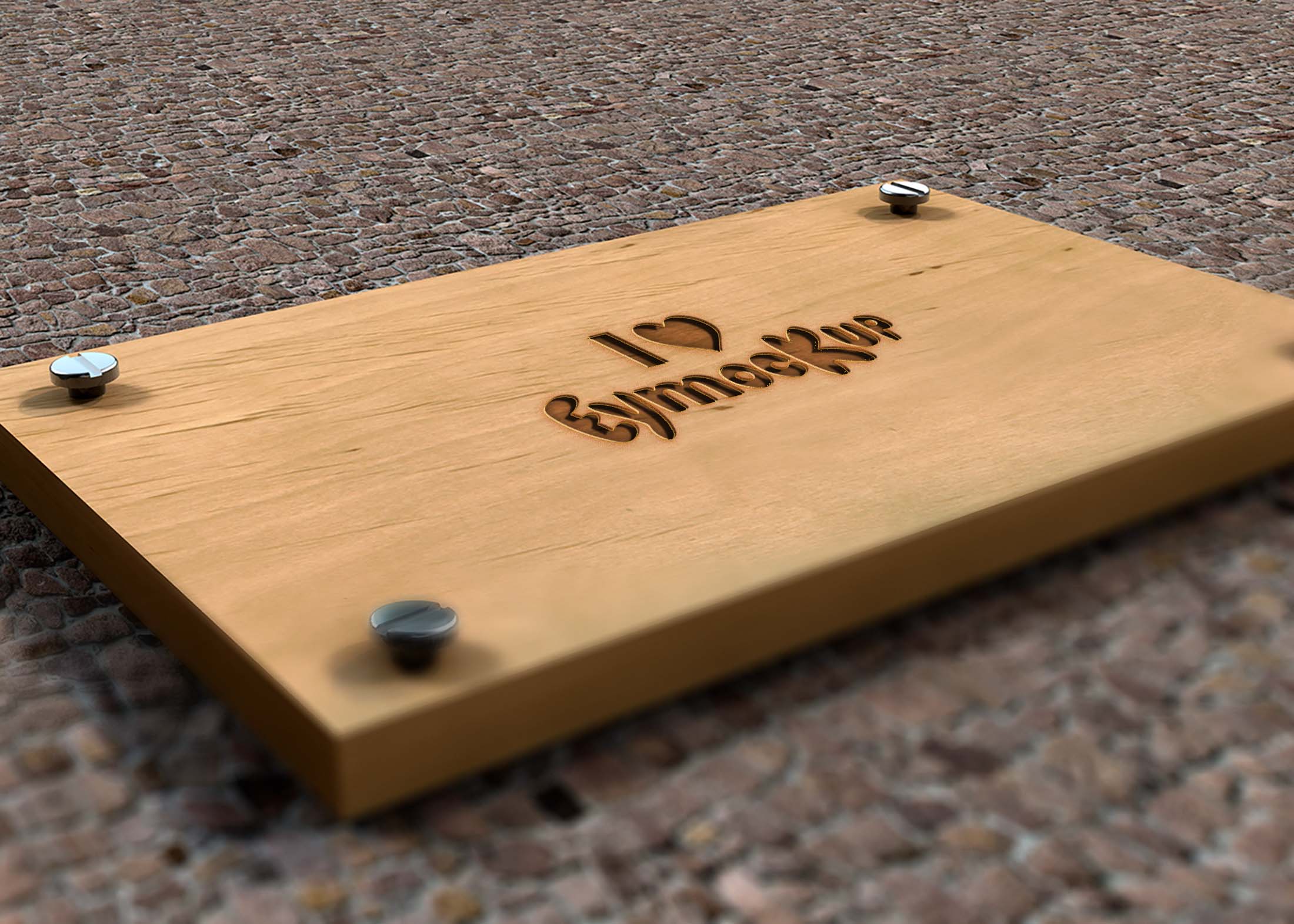 Free Wood Sign Frame Logo Mockup