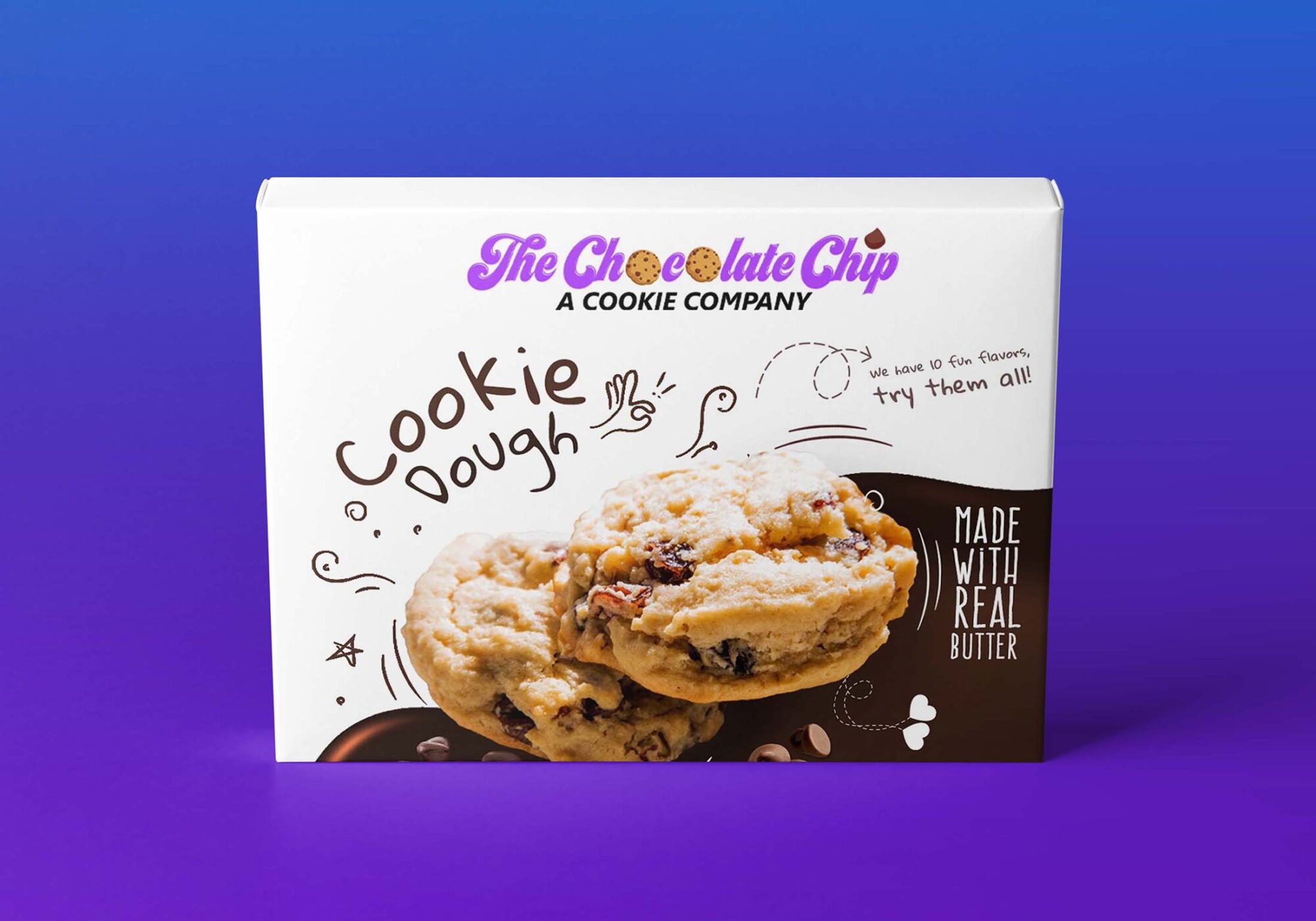 Free Cookie Box Mockup