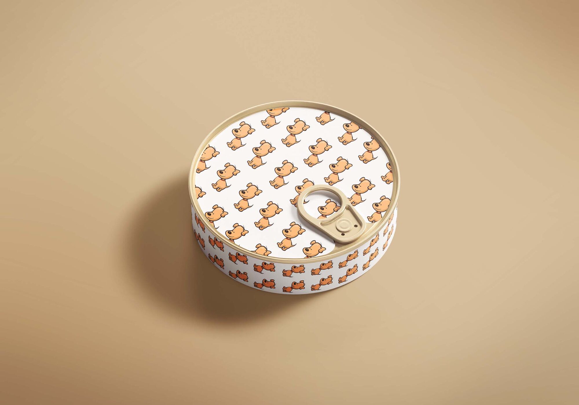 Free Mini Flat Can Mockup