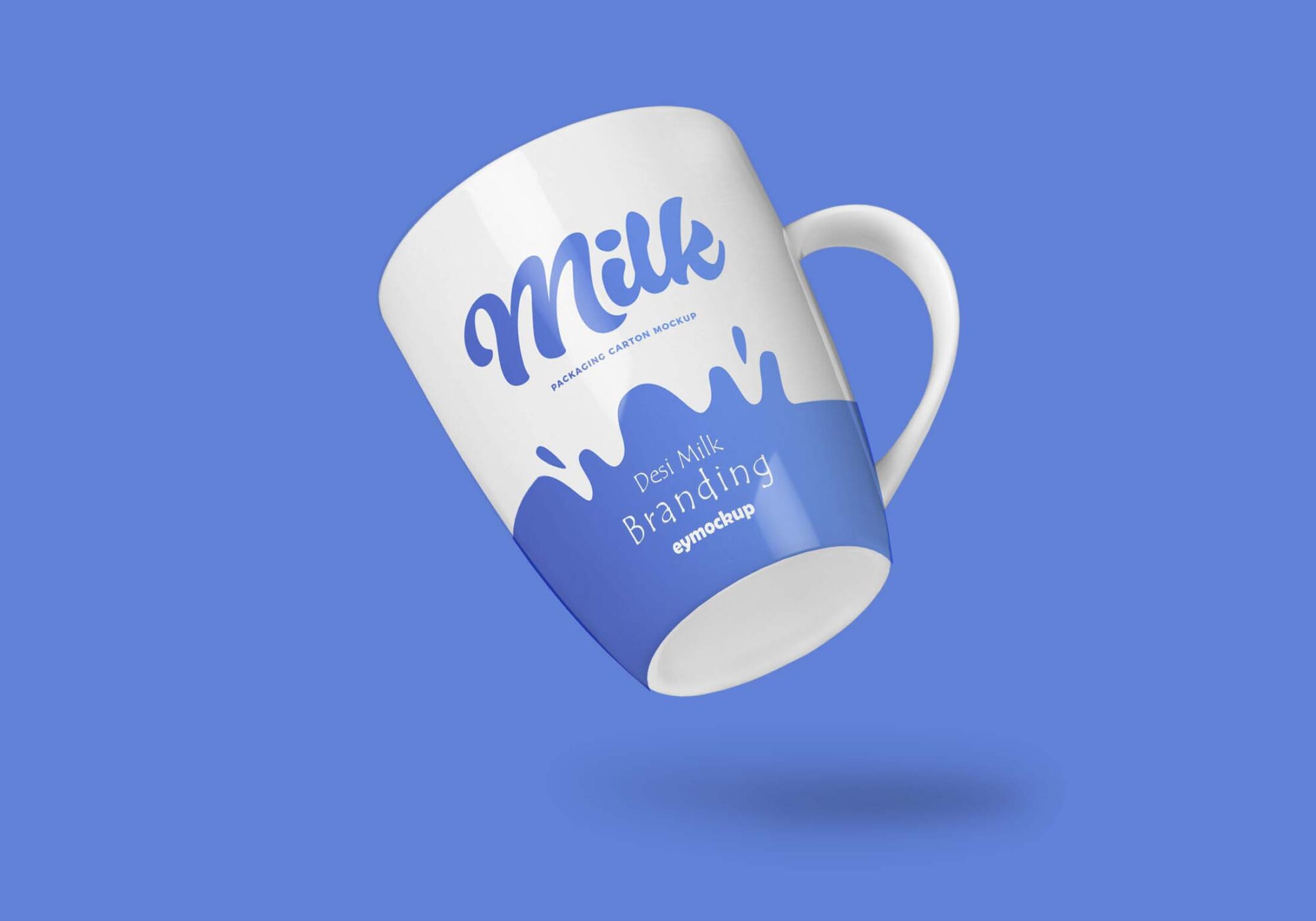 Free Blue Mug Mockup
