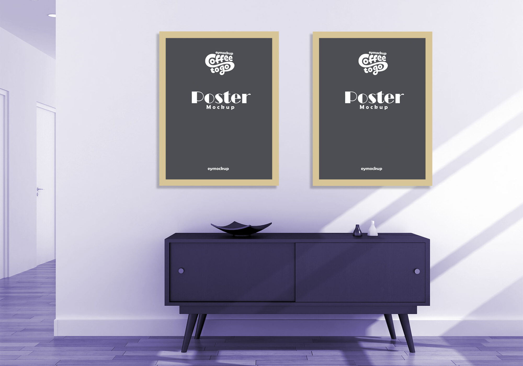 Free Office Waiting Room Poster Mockup