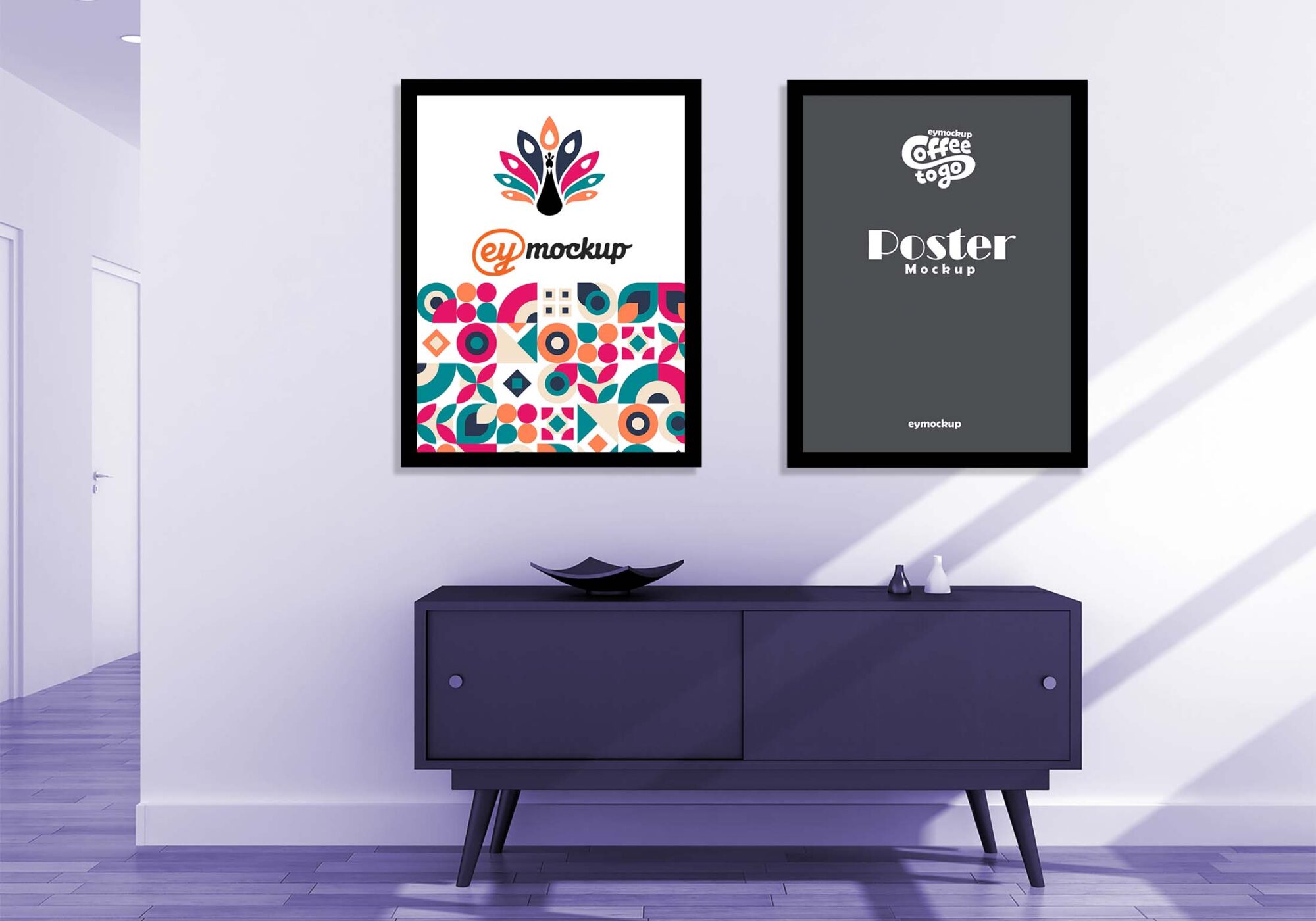 Free Bird Poster Mockup