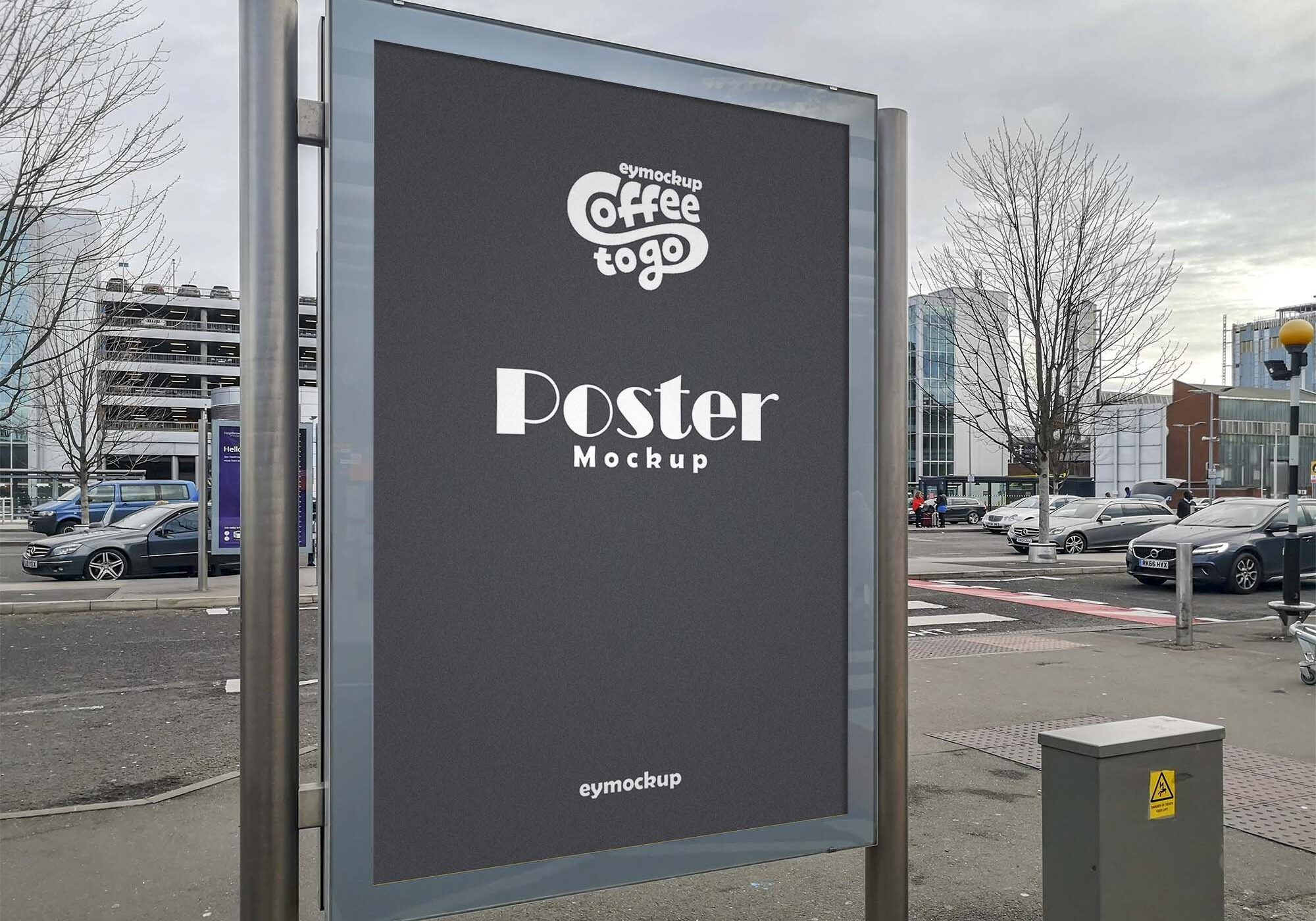 Free Road Side Poster Mockup