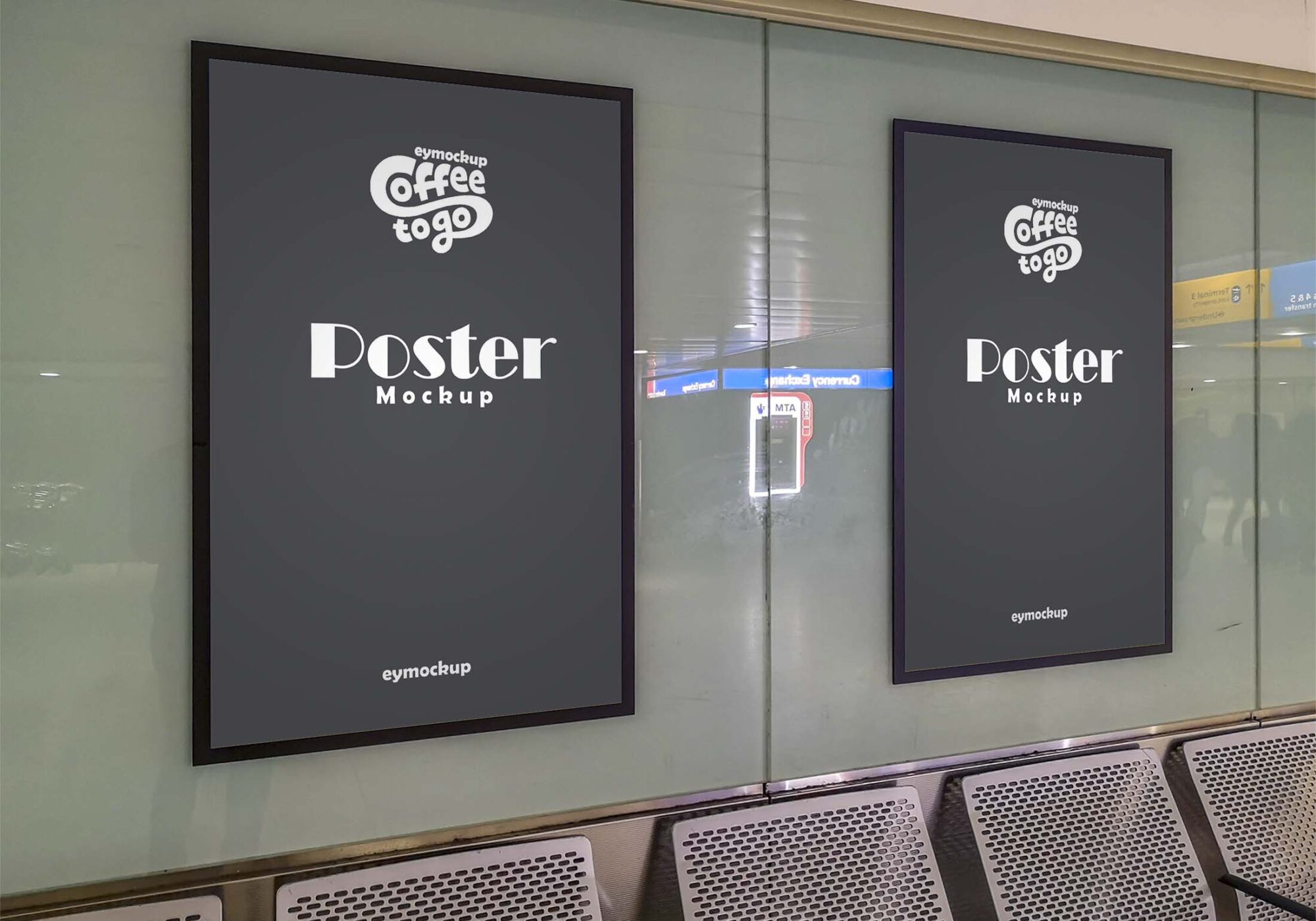 Free Waiting Room Poster Mockup