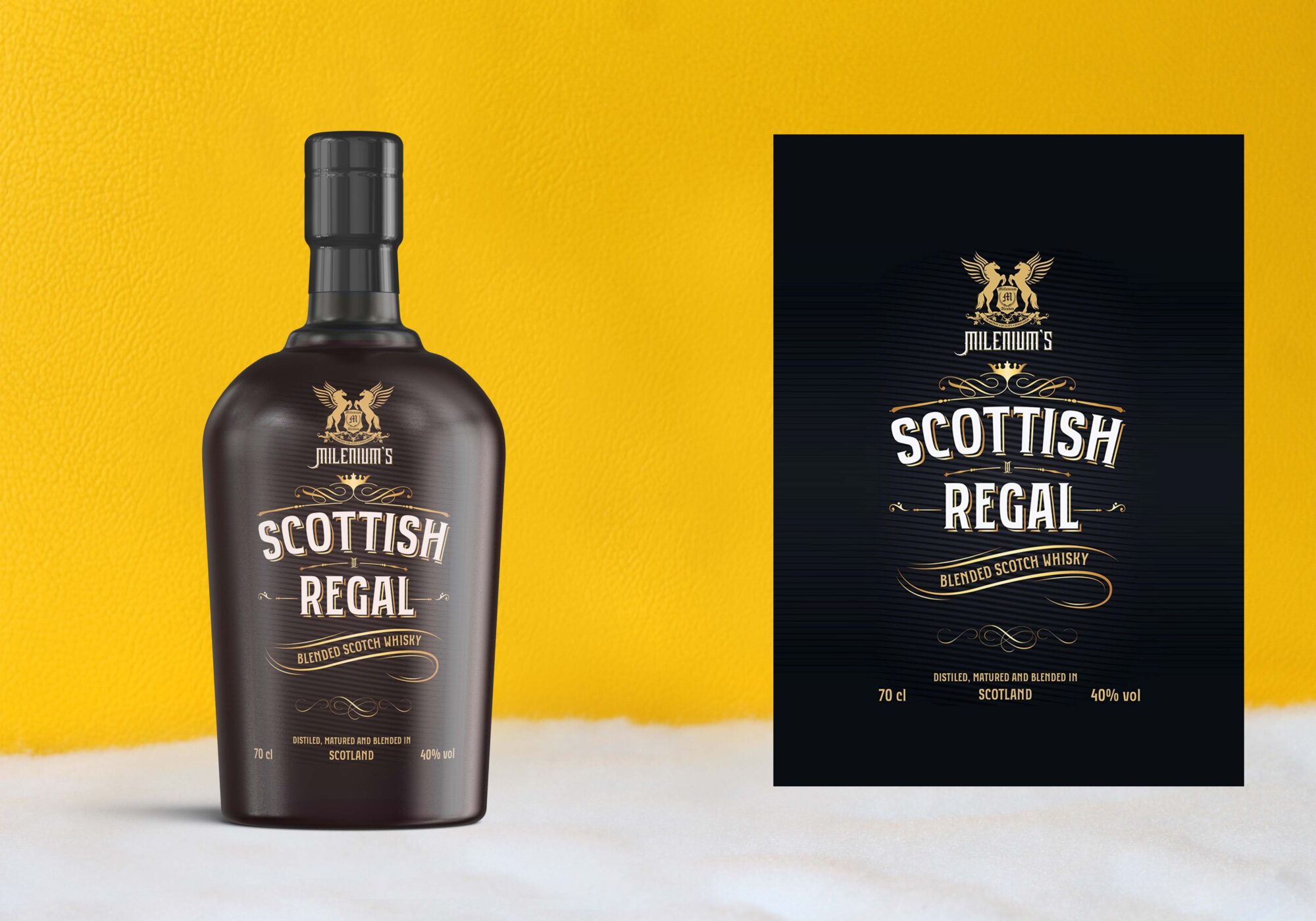 Free Small Rum Bottle Mockup