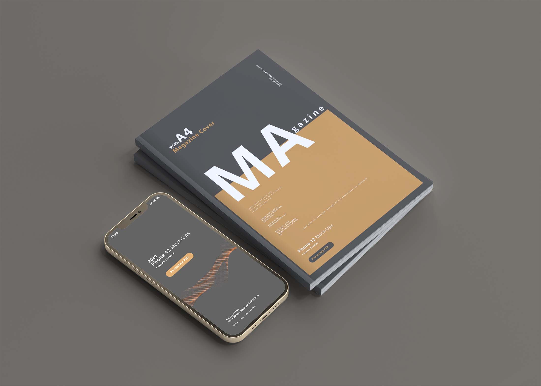 Free Book Cover Branding Mockup