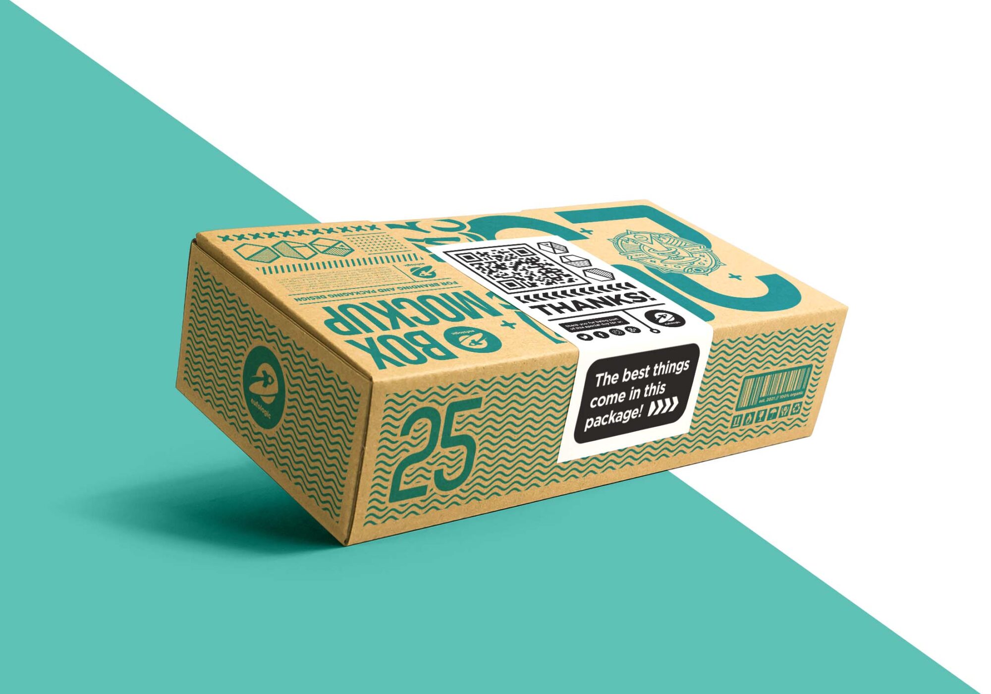 Free Cardboard Box Mockup