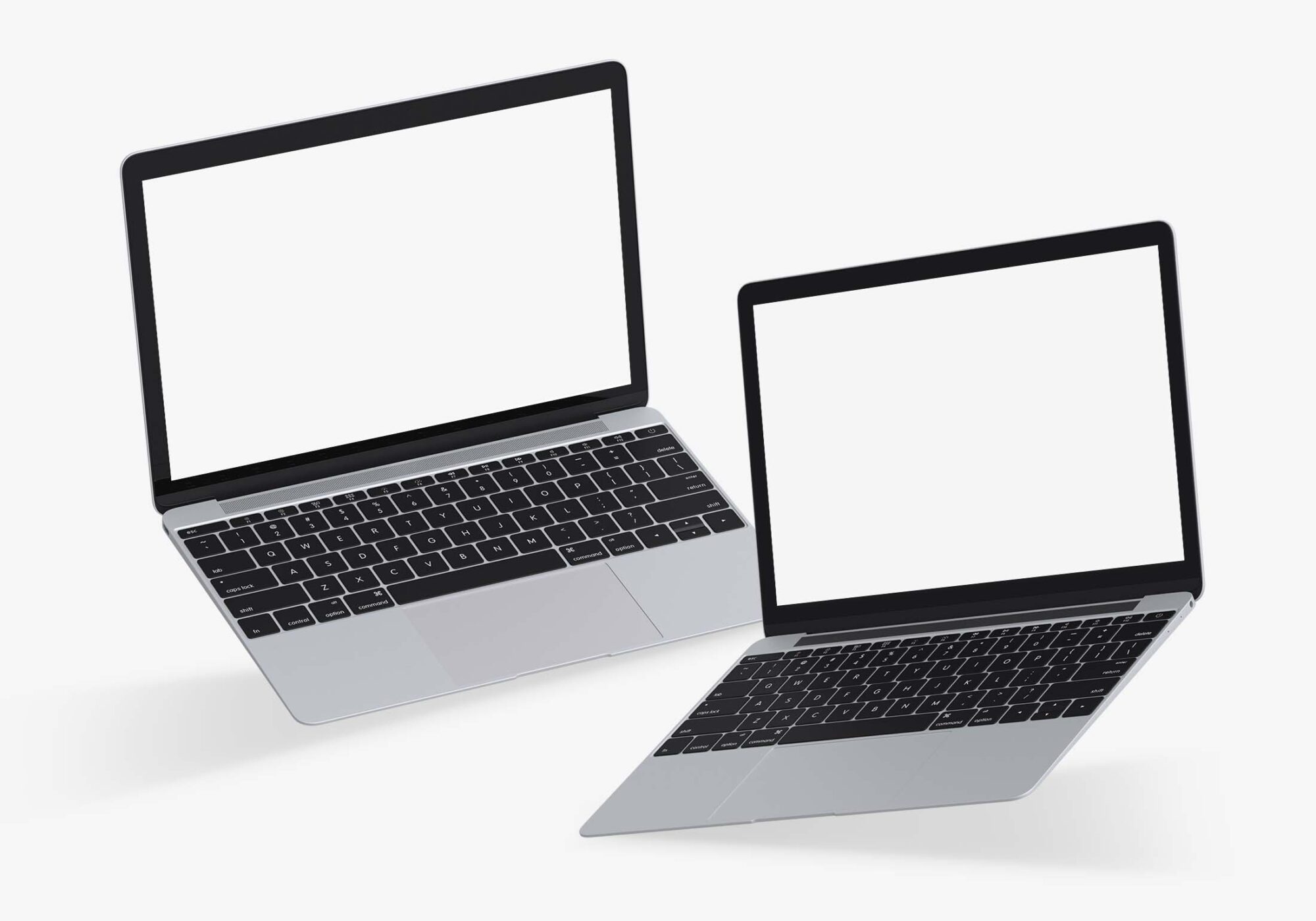 Free Twin Laptop Screen Mockup