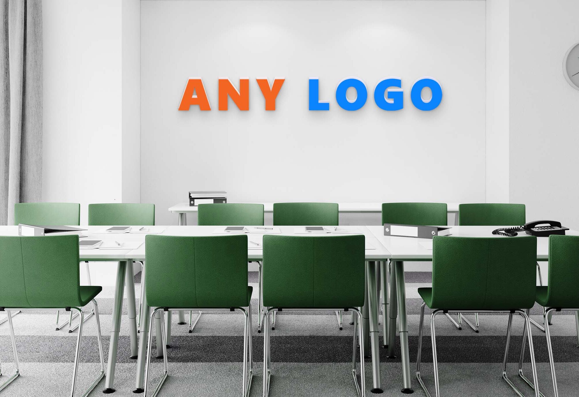 Office Background Logo Mockup