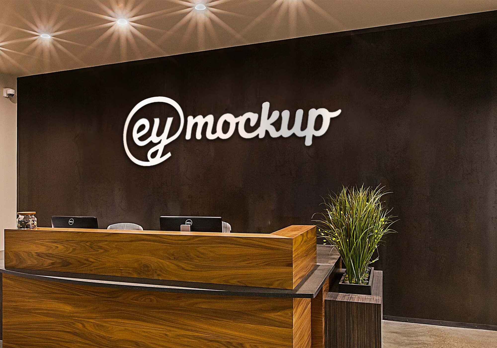 Free Reception Logo Mockup