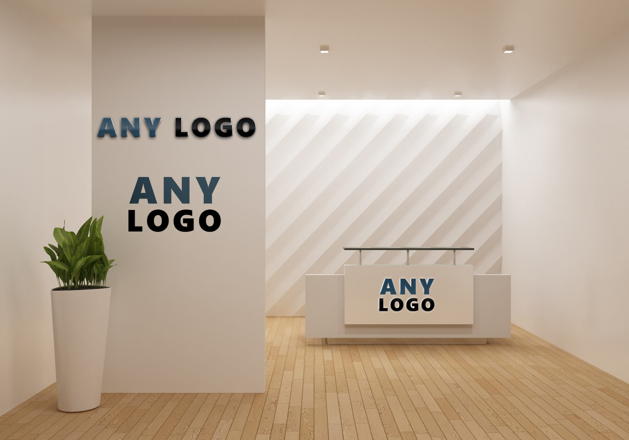 Reception Wall Logo Mockup