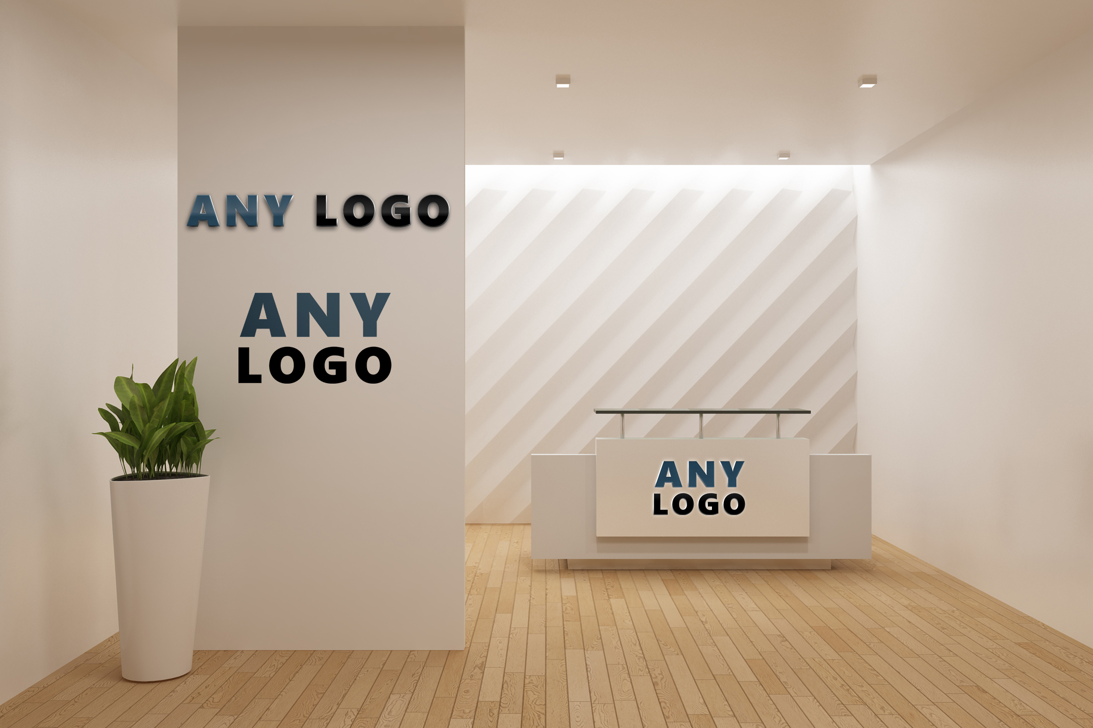 Reception Wall Logo Mockup