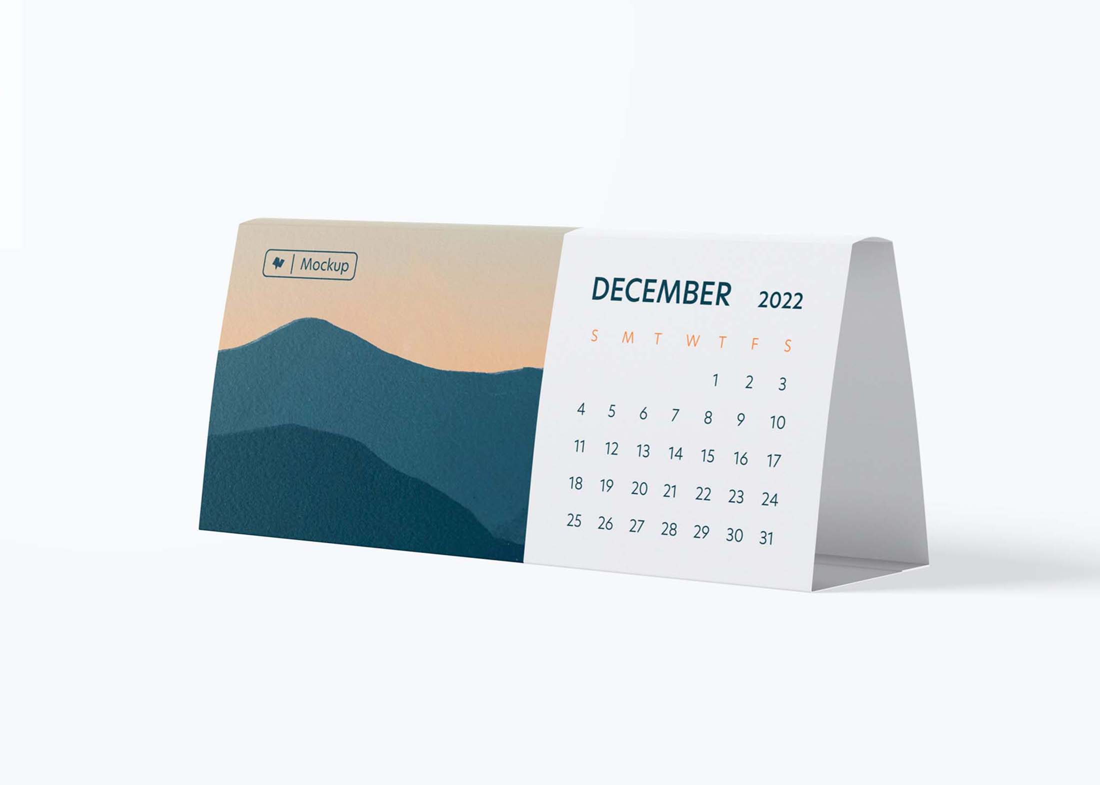 Free Table Calendar Mockup