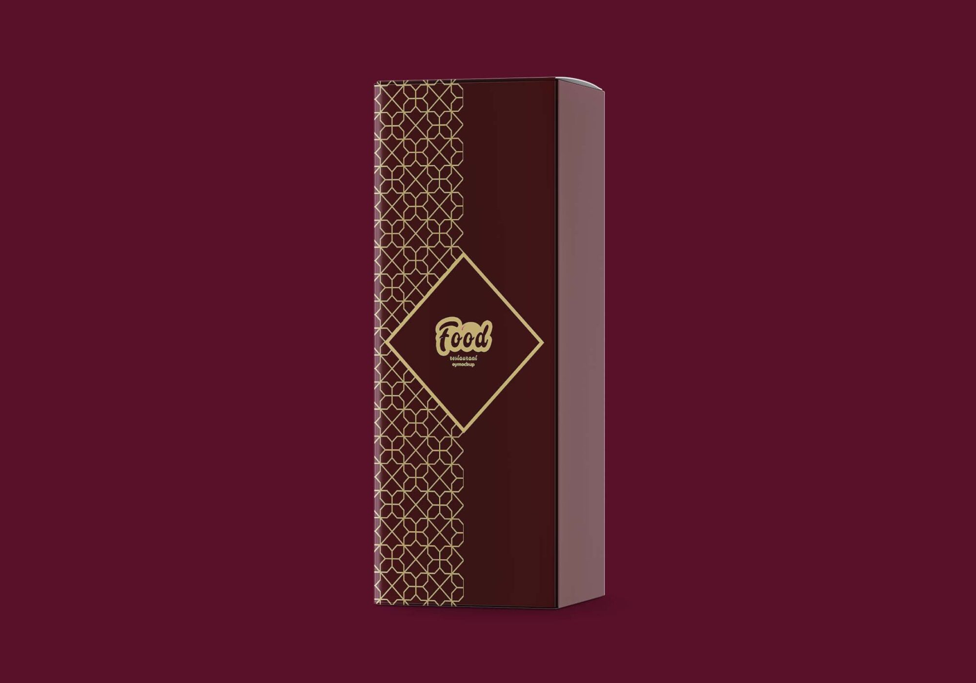 Free Vertical Box Mockup