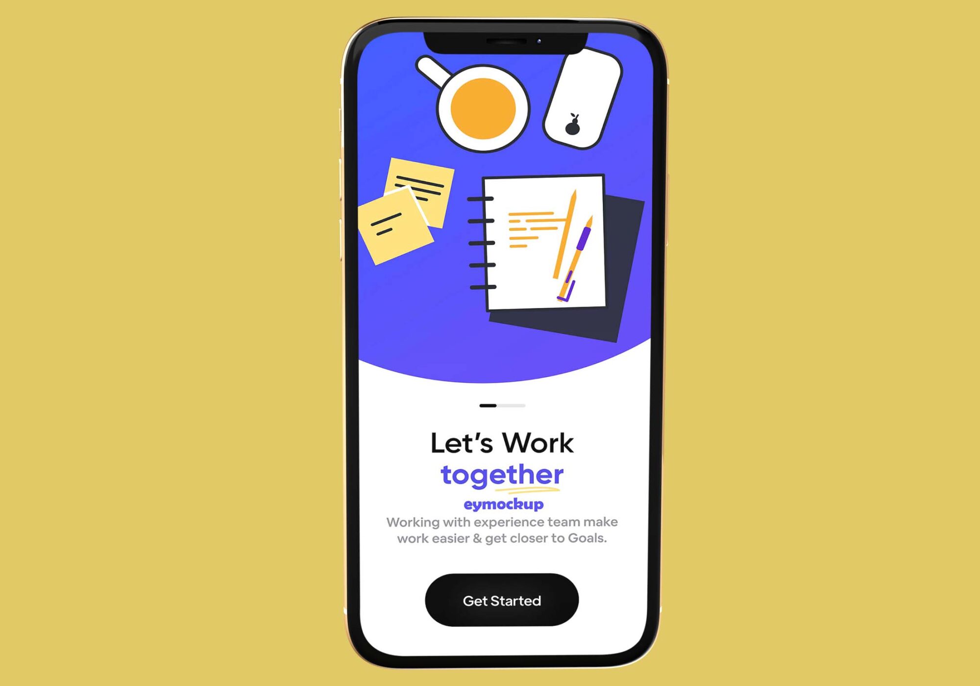 Free Single Mobile UI Presentation Mockup