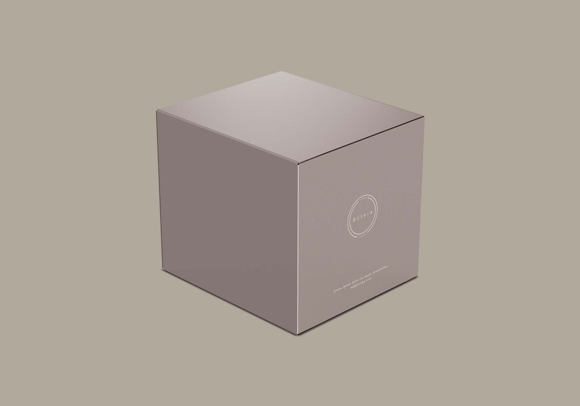 Free Square Single Box Mockup