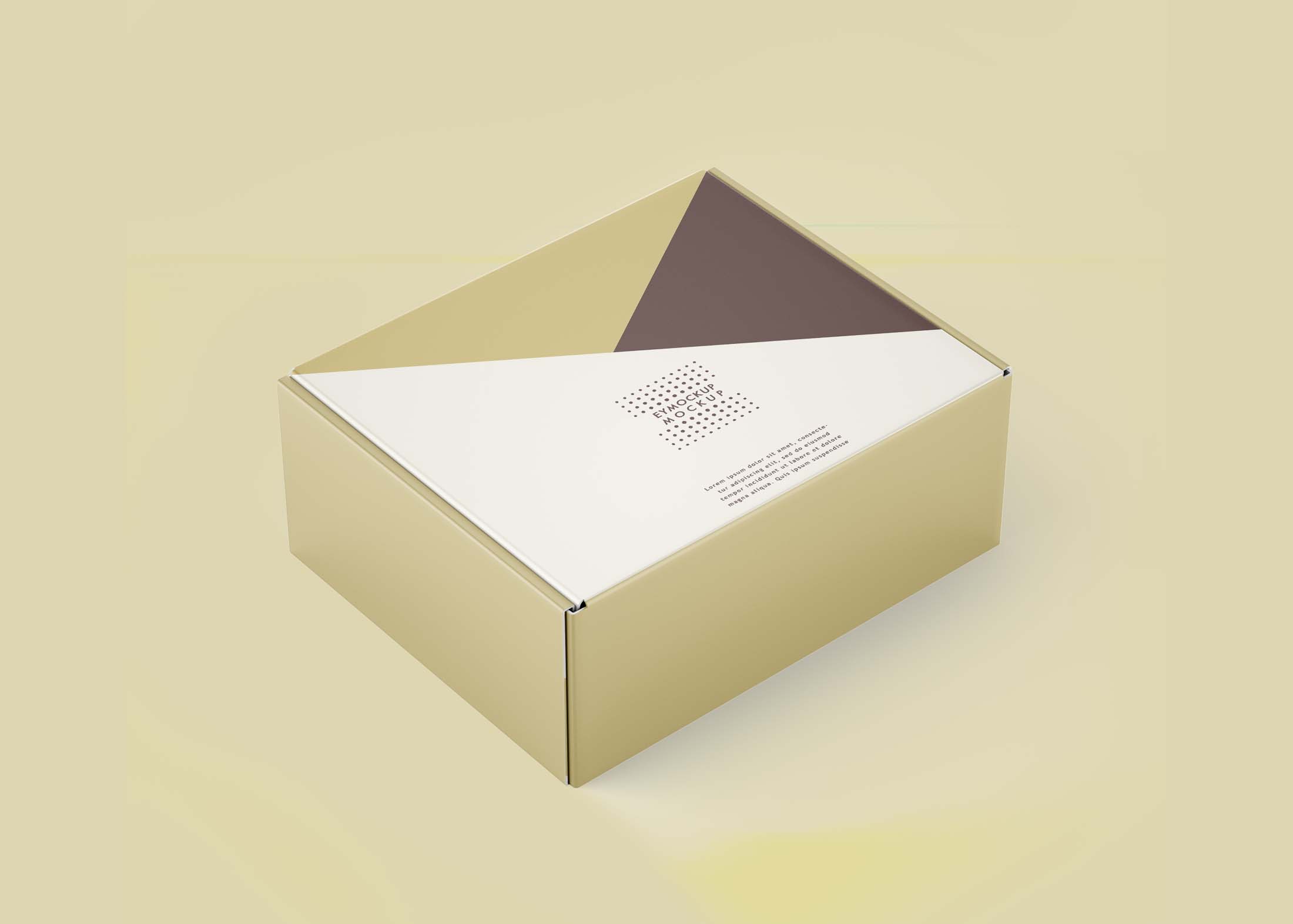 Free Storage Box Label Mockup