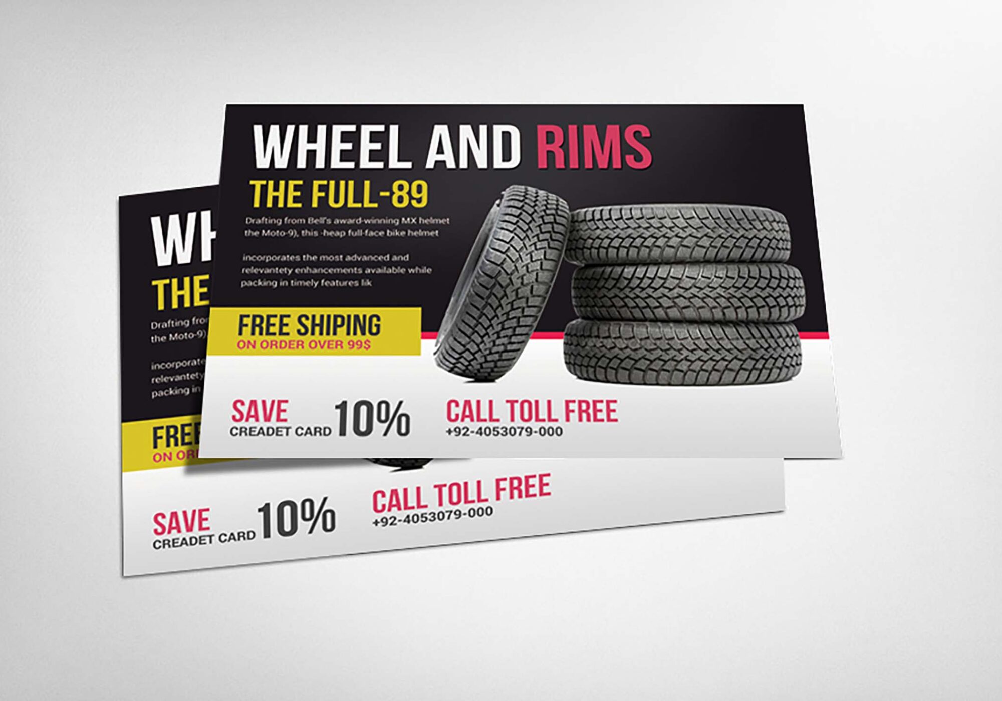 Free Auto-Parts Postcard Design