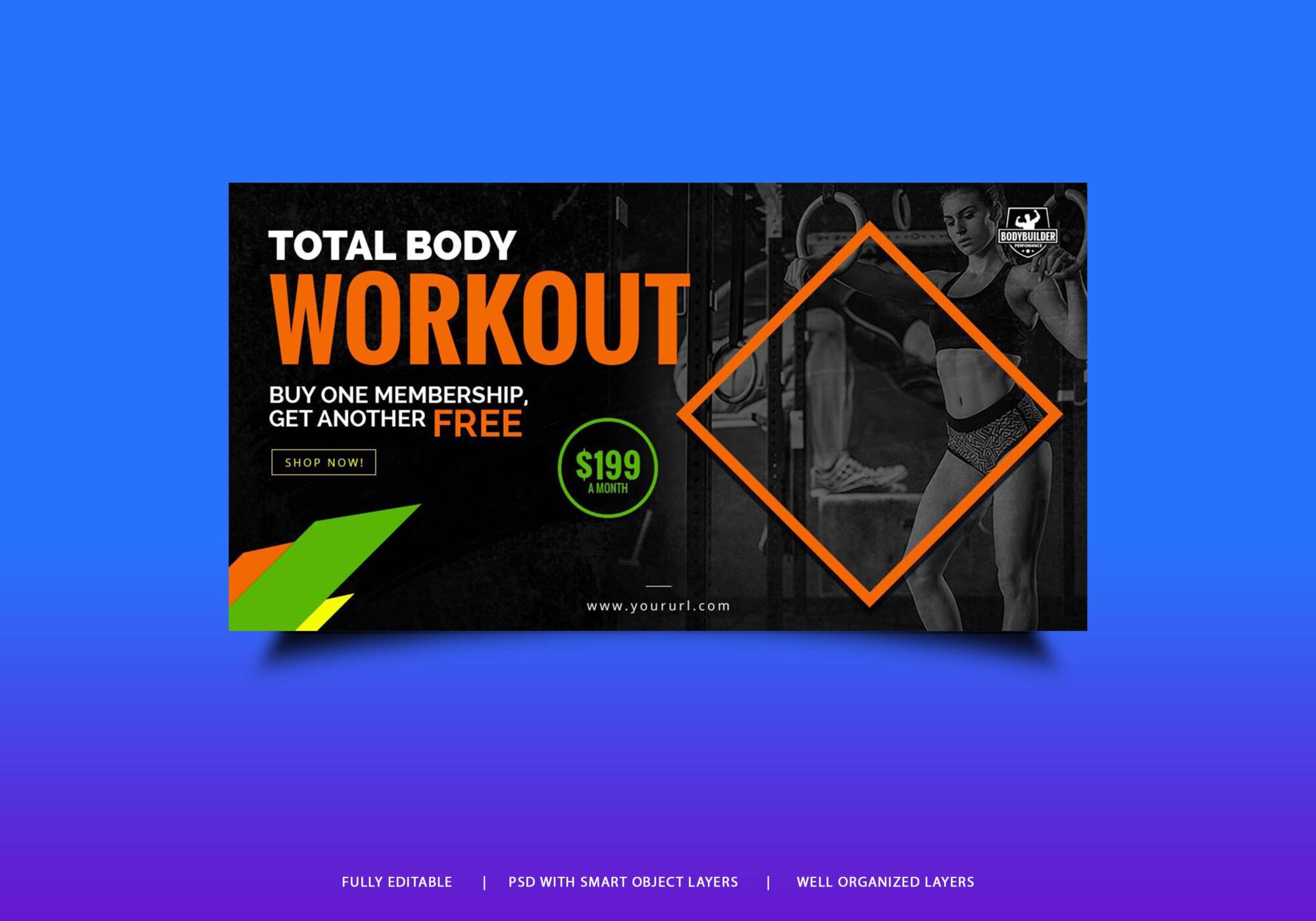 Free Bodybuilding Banner Design