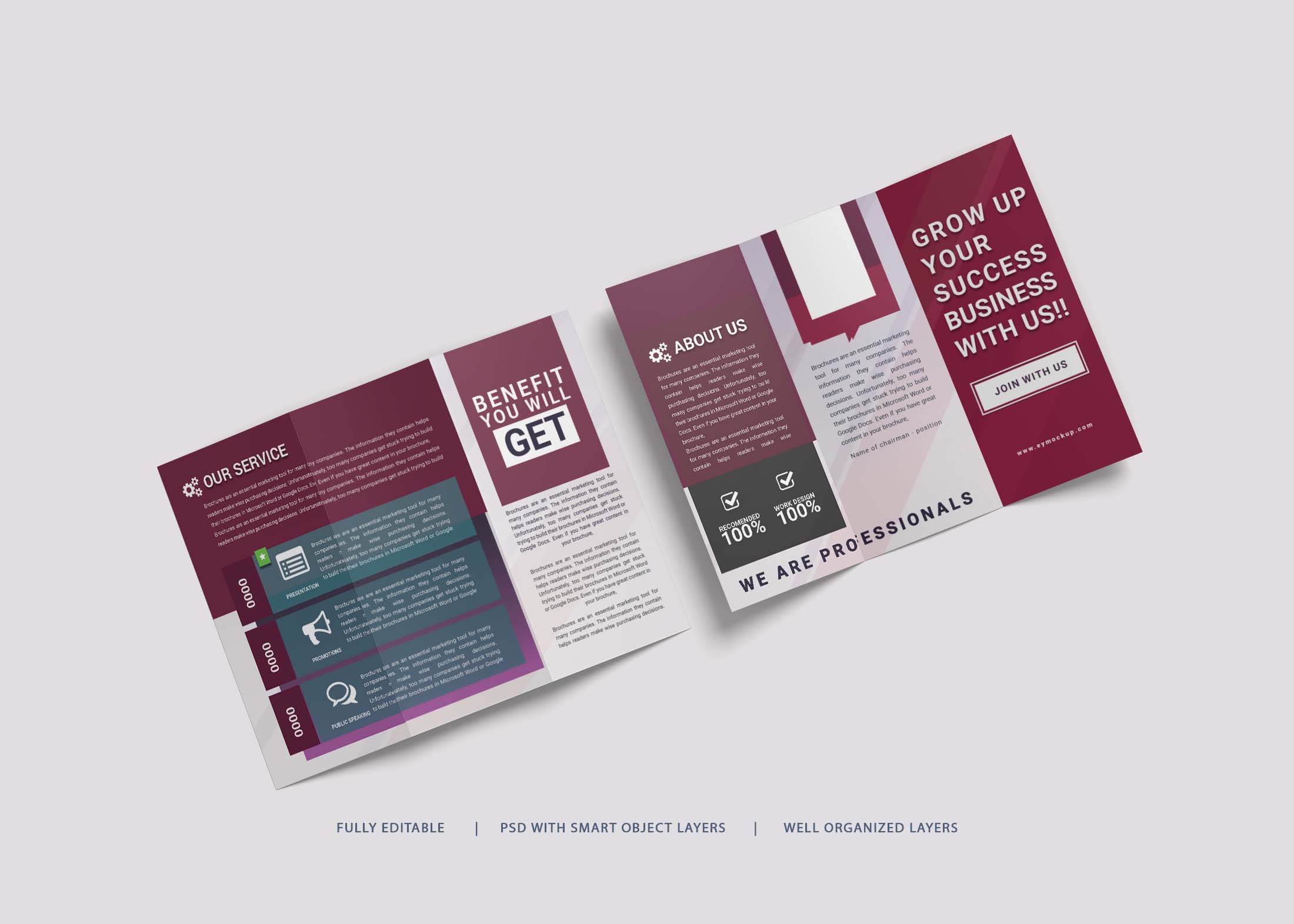 Free Microsoft Word Tri Fold Templates Corporate Brochure | MS Word