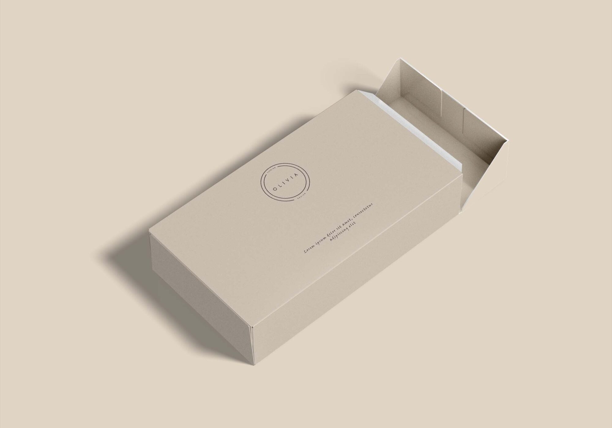 Free Luxury Minimal Box Label Mockup