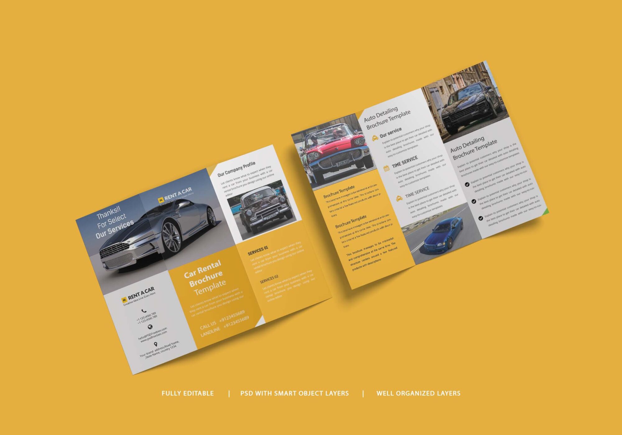 Free Showroom Tri-fold Brochure Template