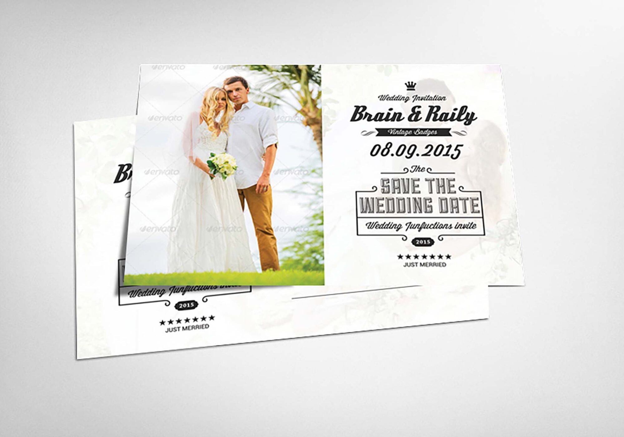 Free Invitation Postcard Design Template