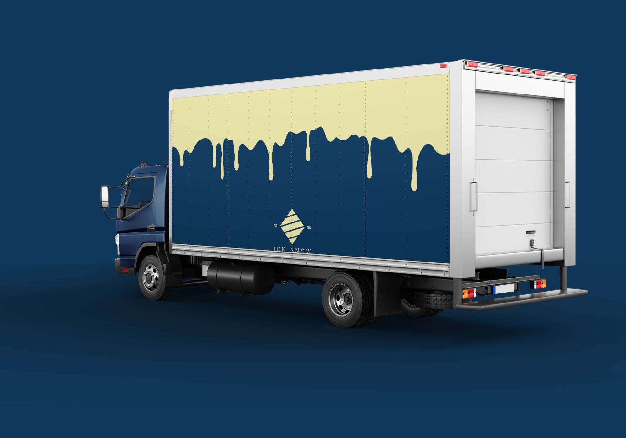 Free Locker Cargo Van Mockup