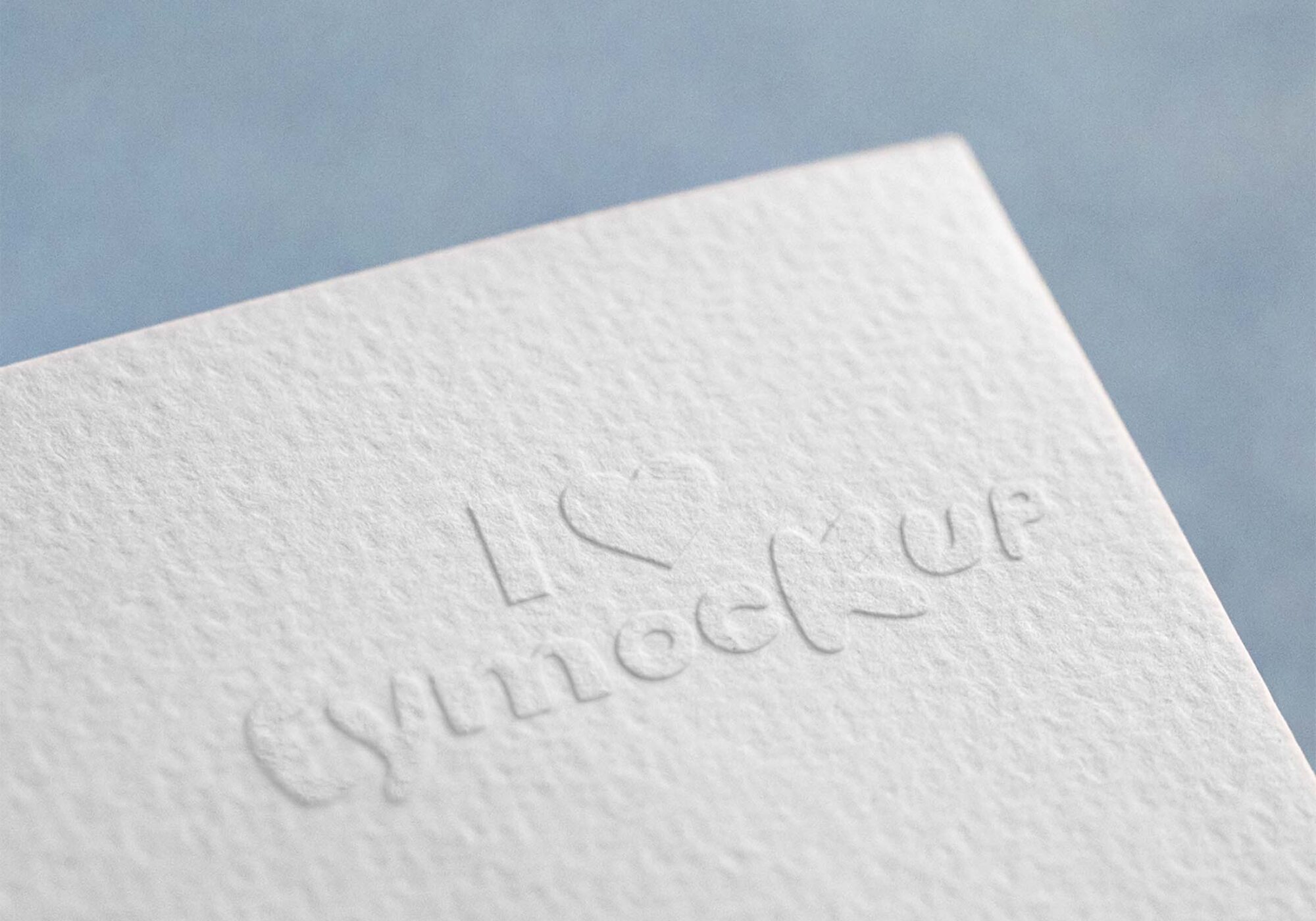 Free White Emboss Logo Mockup