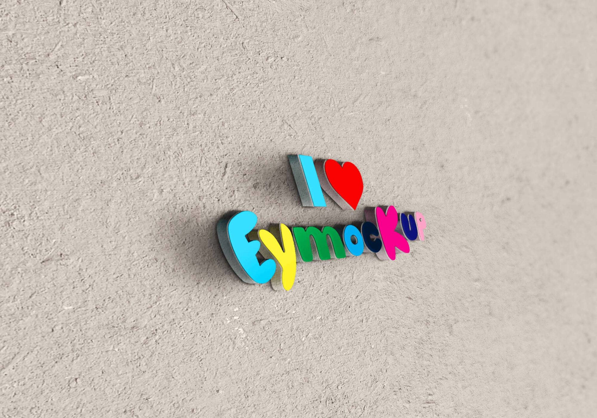 Free 3D Tilt Logo Mockup
