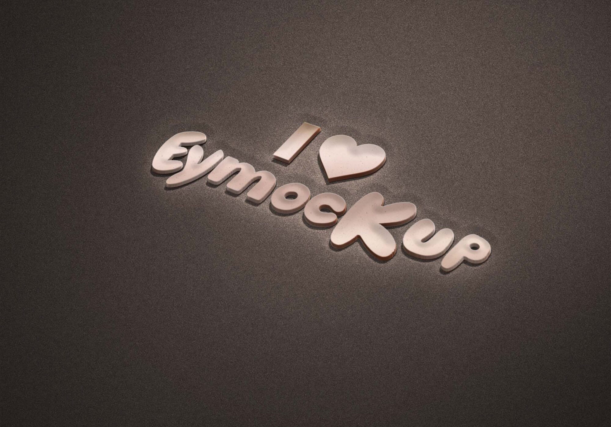 Free 3D Beach Sand Logo Mockup