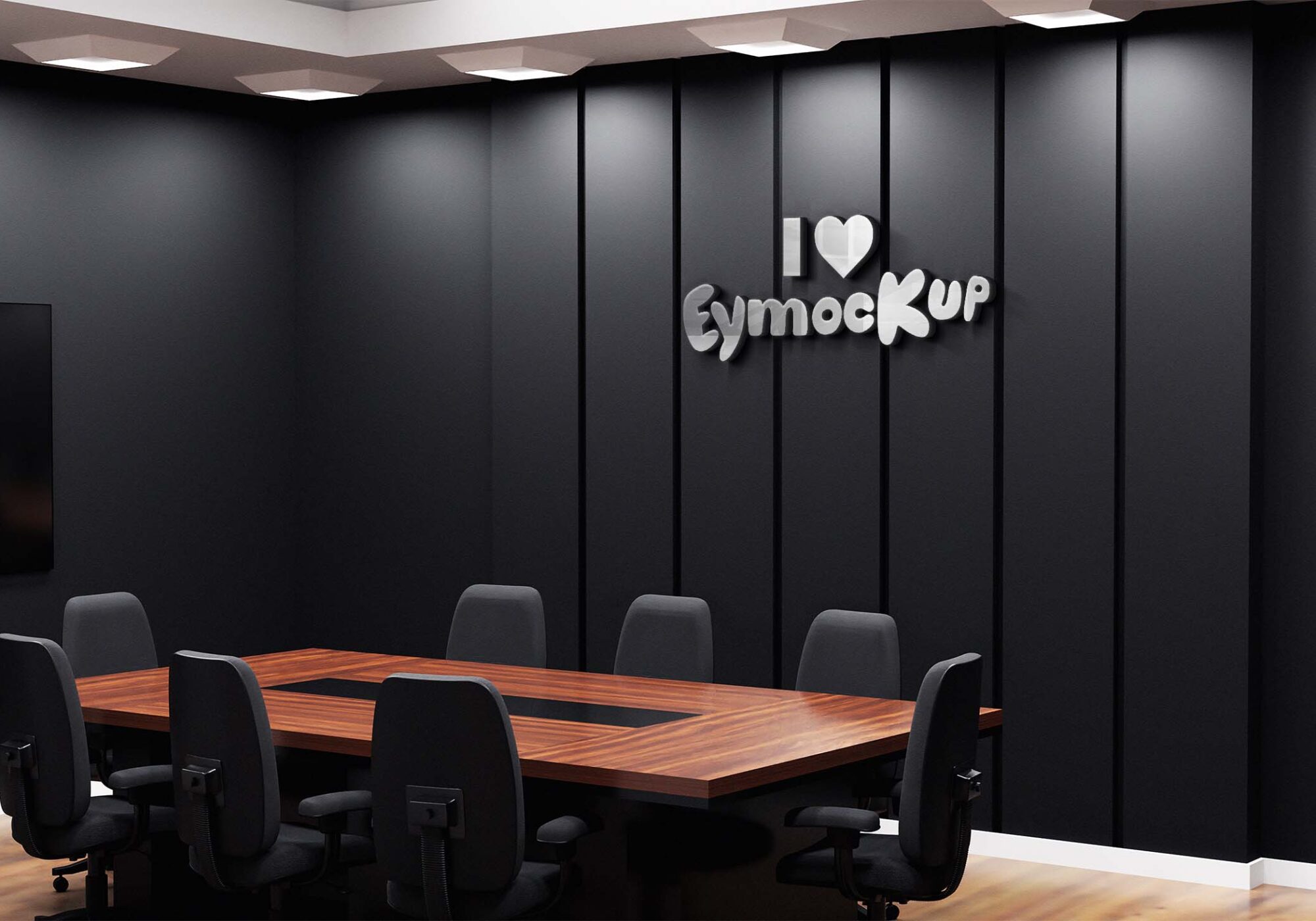 Free Board Meeting Room Mockup