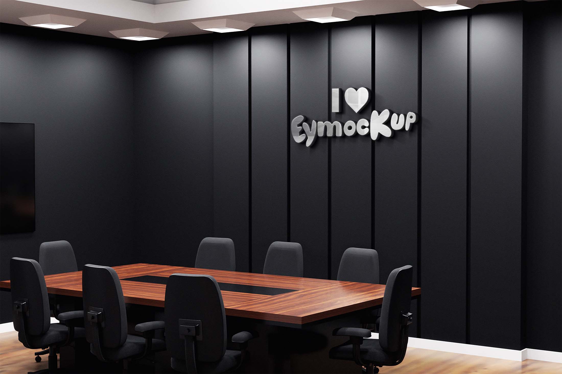 Free Board Meeting Room Mockup