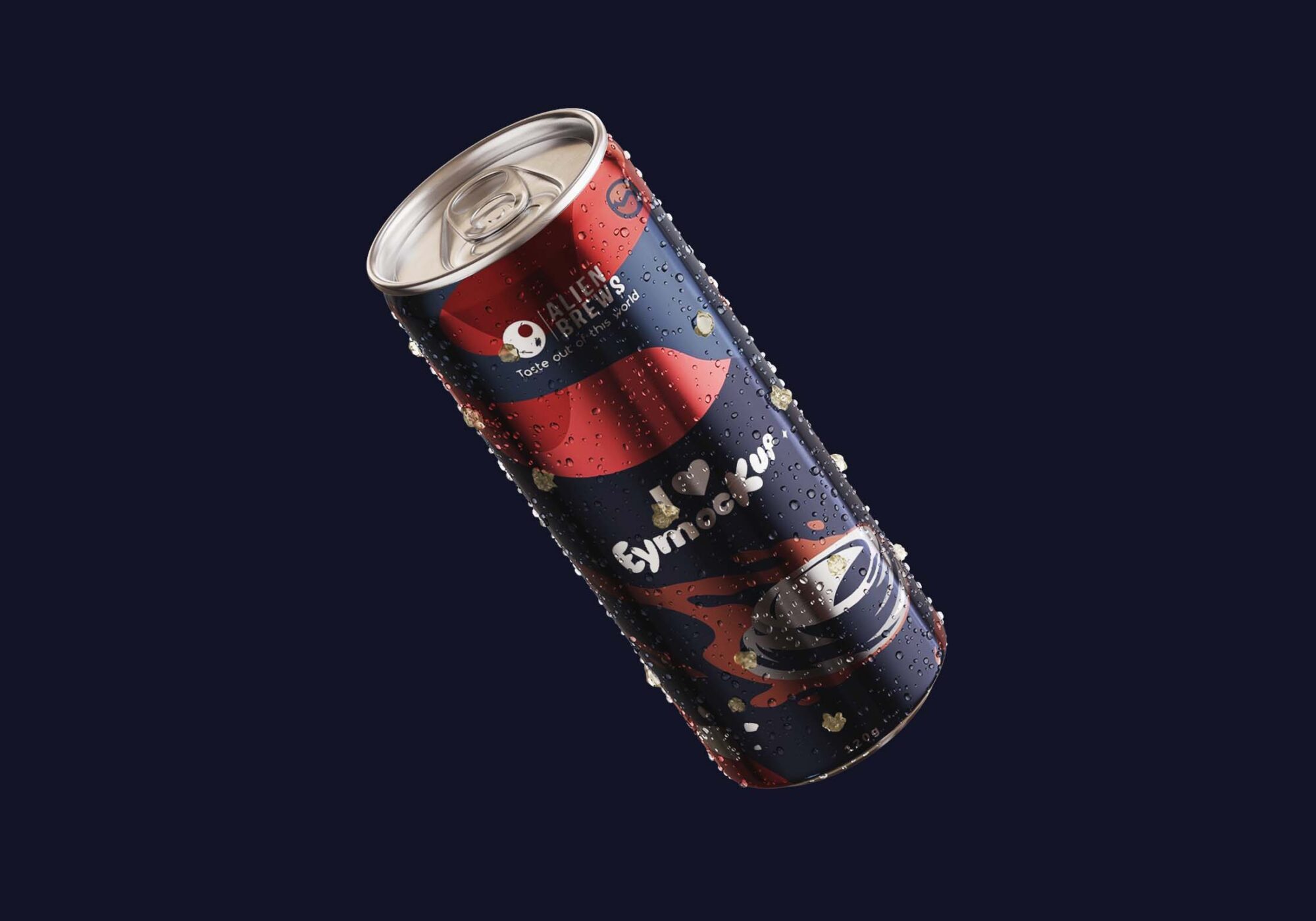 Free Coffee Drink Can Mockup