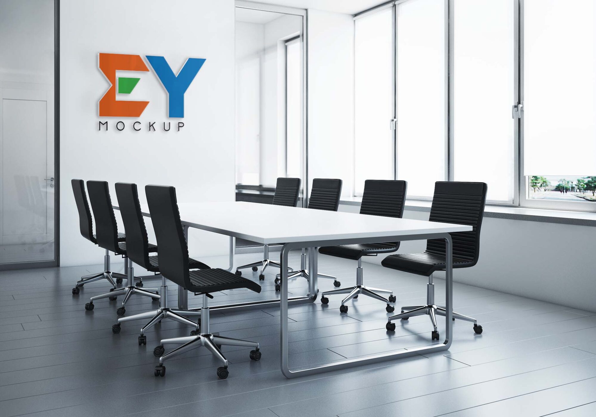 Free Conference Room Mockup