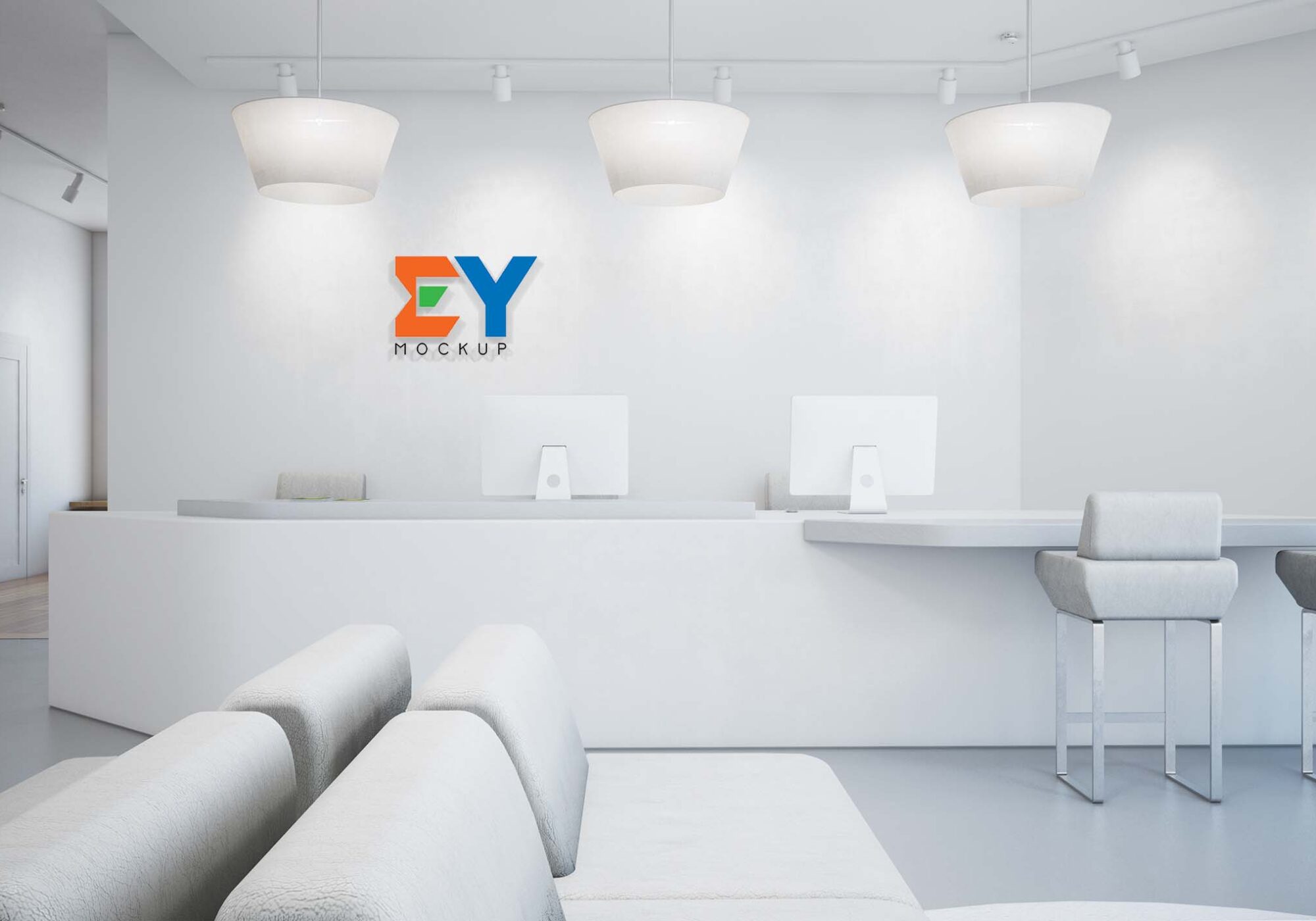 Free Reception Office Mockup