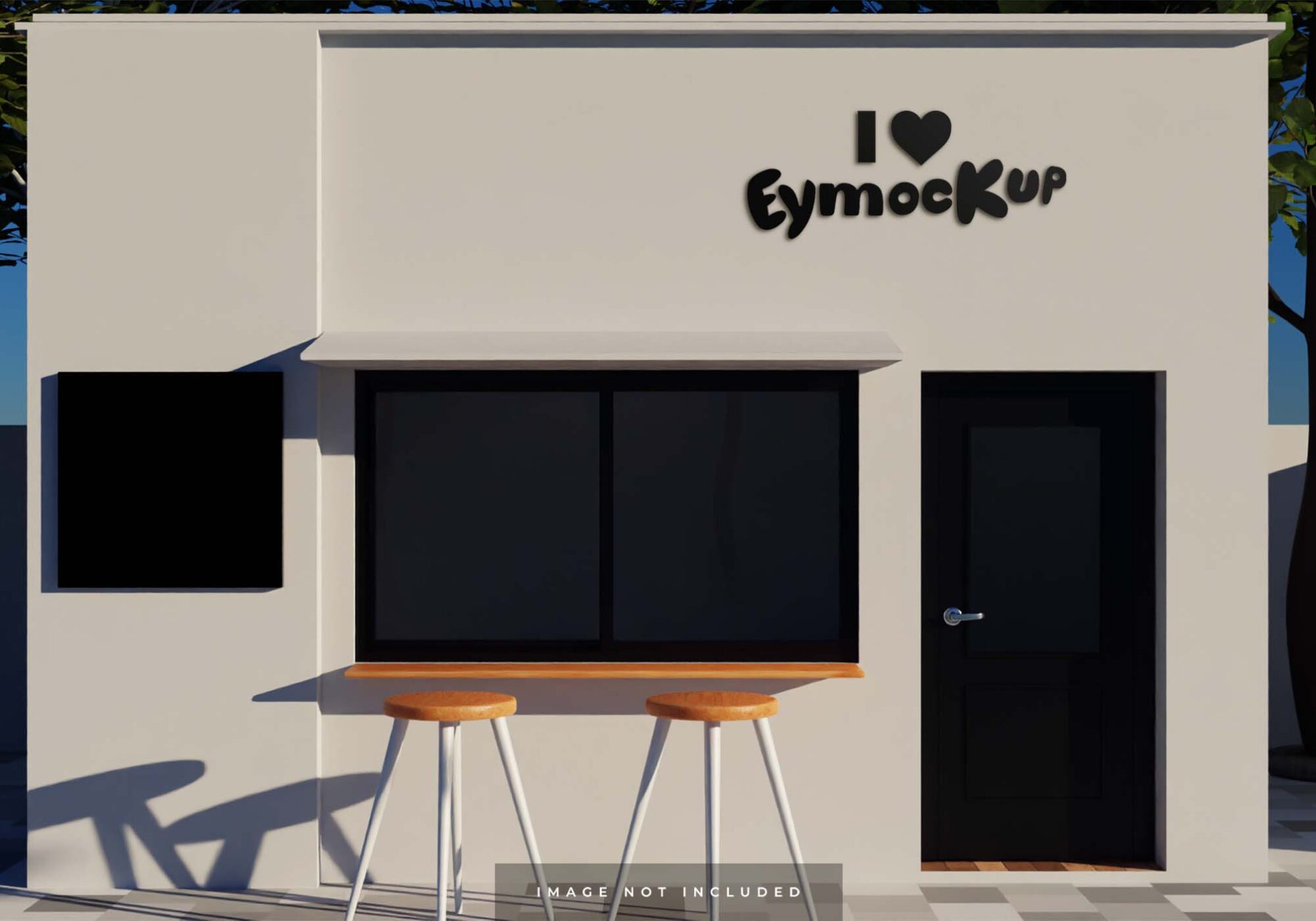 Free Small Room Gate Wall Mockup