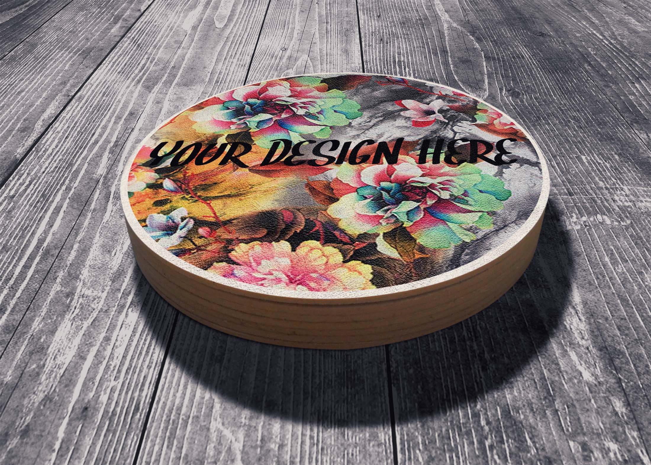 Colorful Coaster Design Mockup