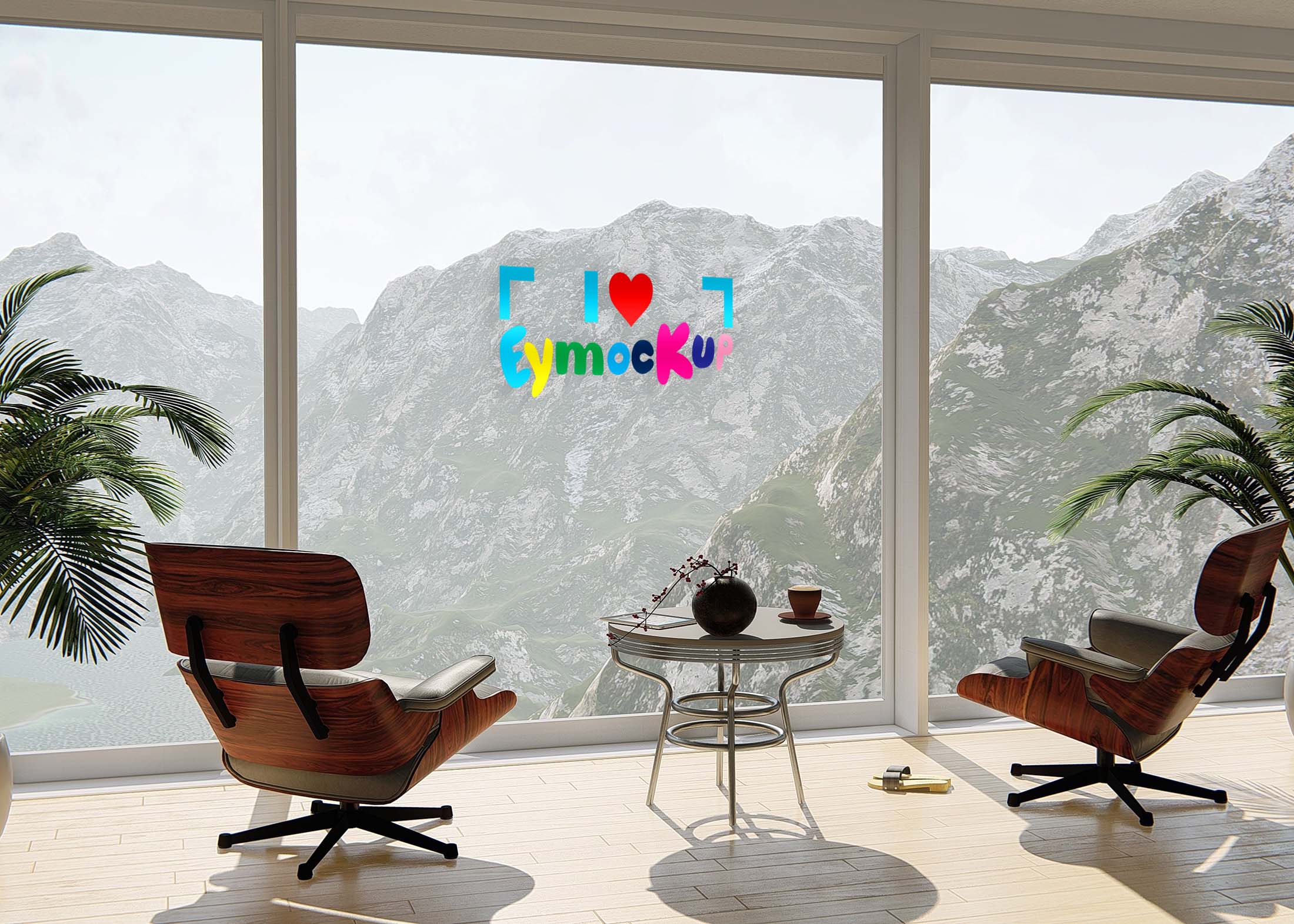 Office Glass Wall Logo Mockup