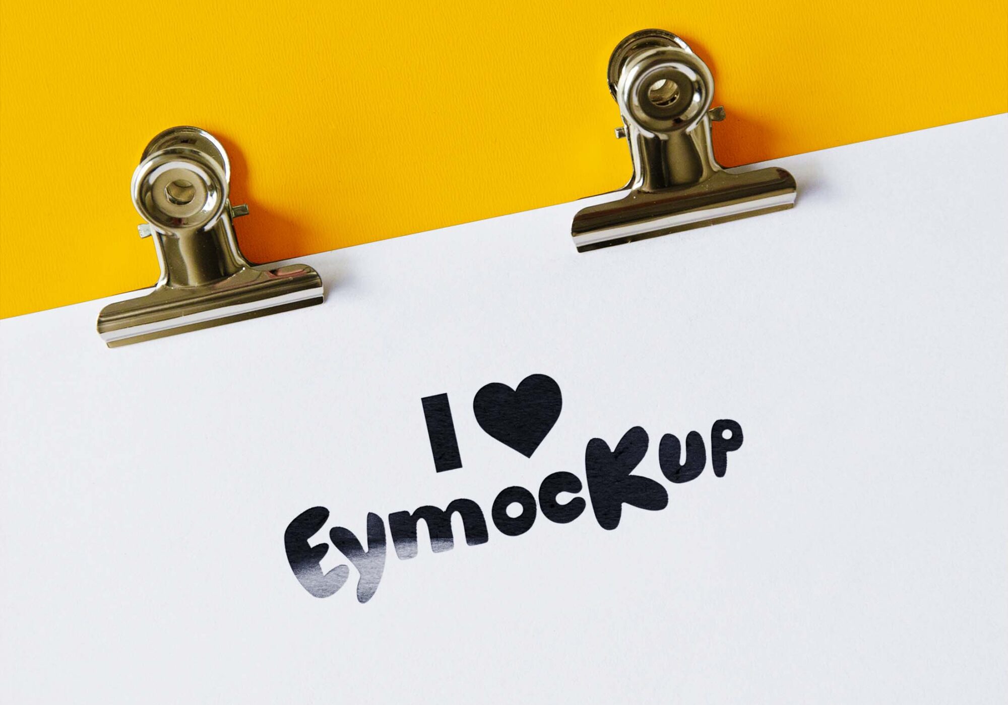 Paper Clip Logo Mockup