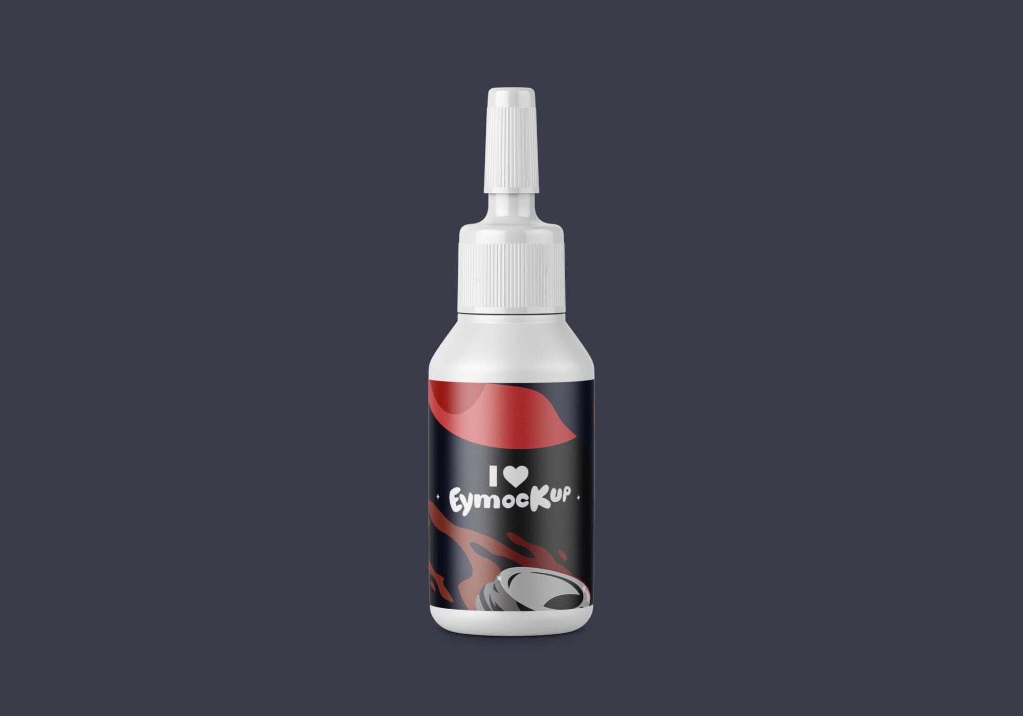 Free Ampoule Bottle Label Mockup