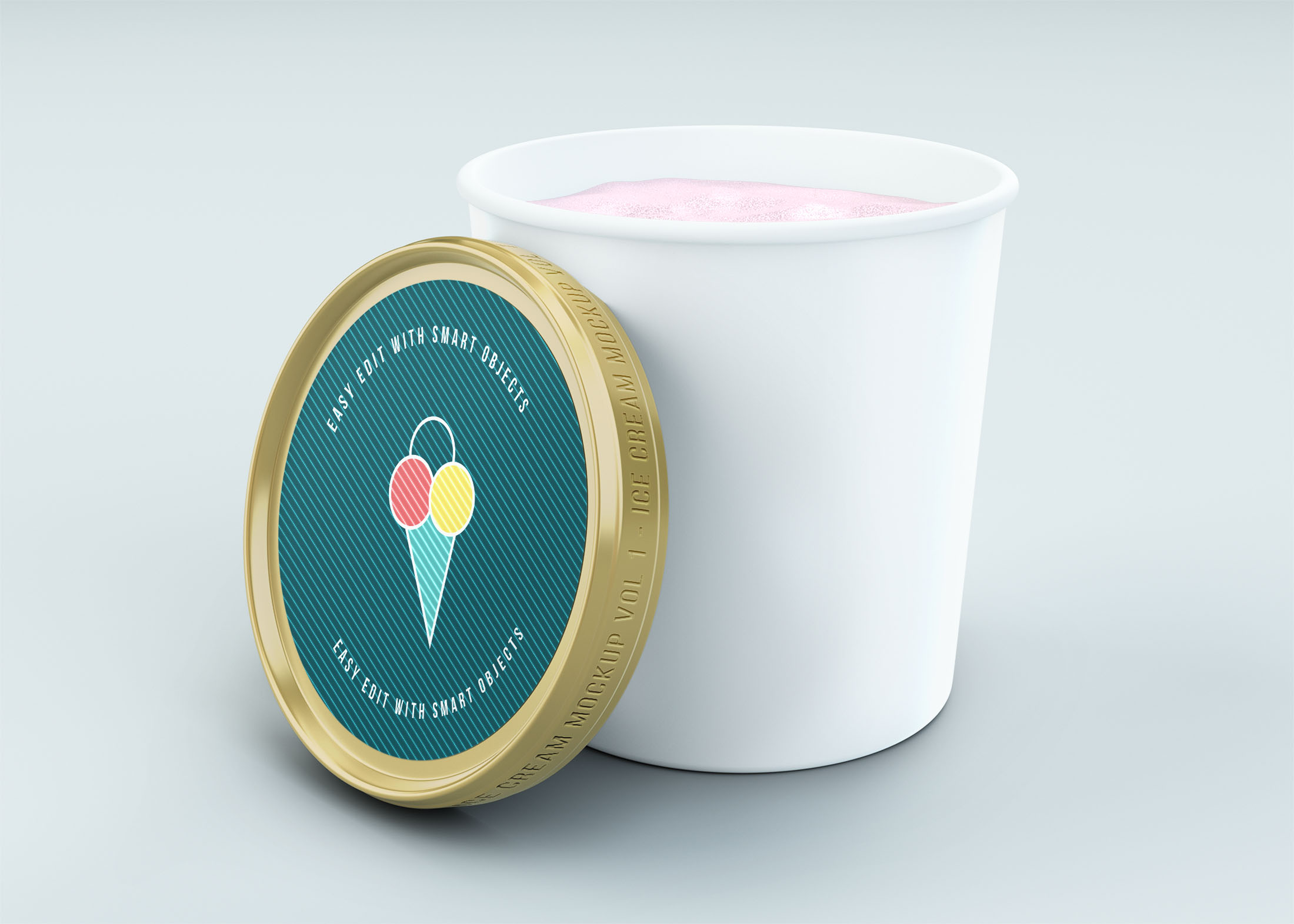 Download Free Ice Cream Cup Mockup