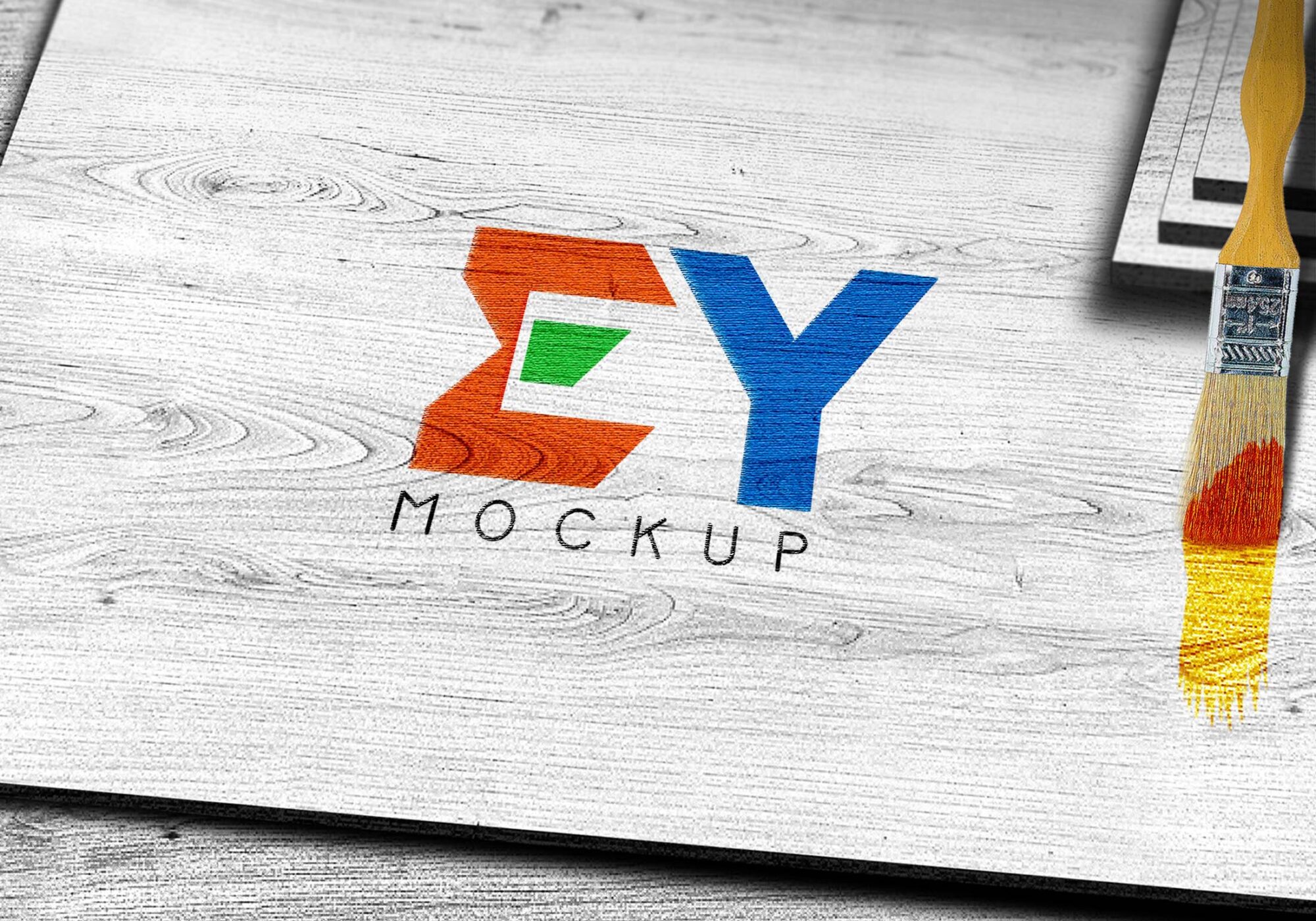 Wood Logo Mockup for Laser Engraving