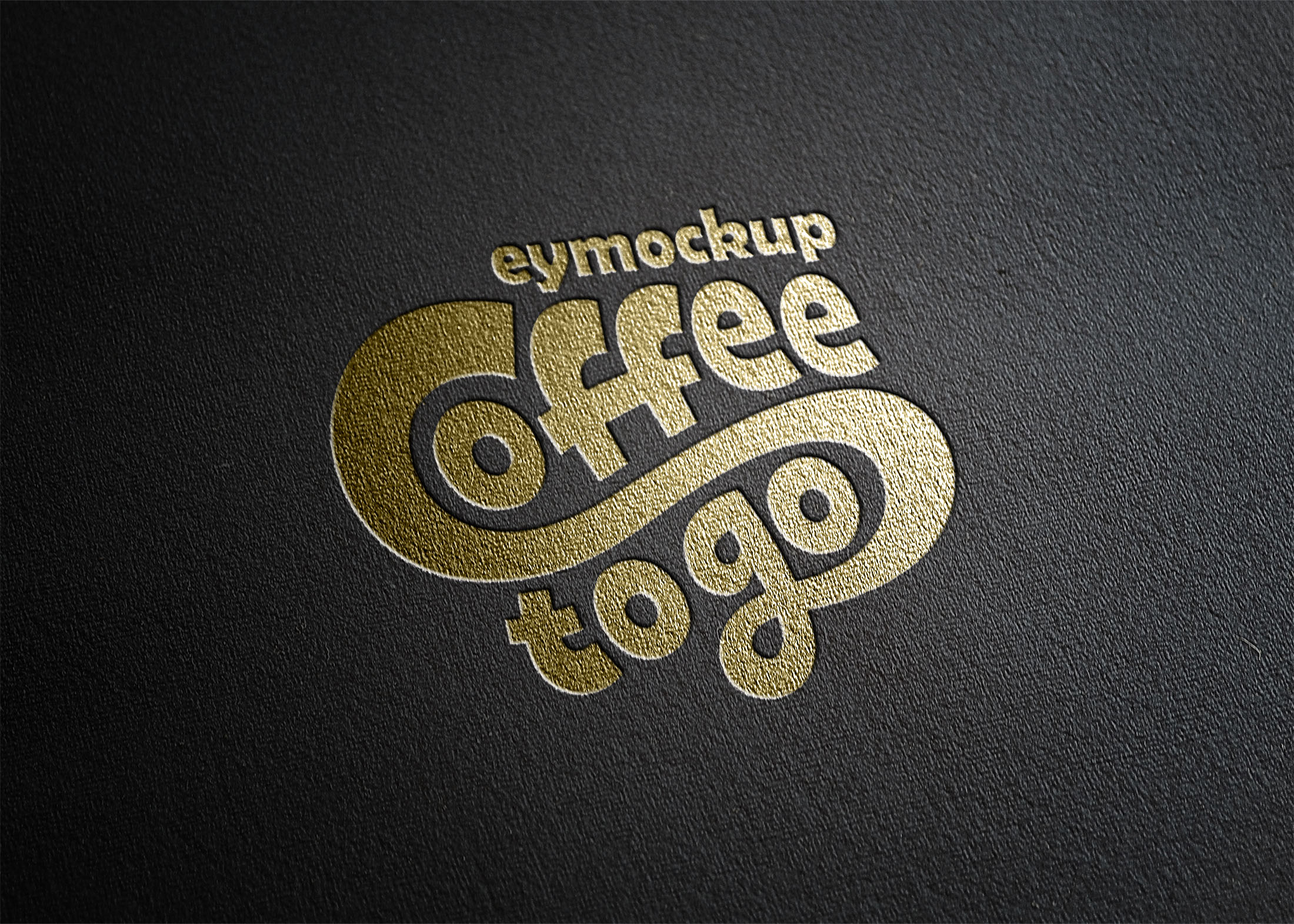 Stylish Black Paper Logo Mockup