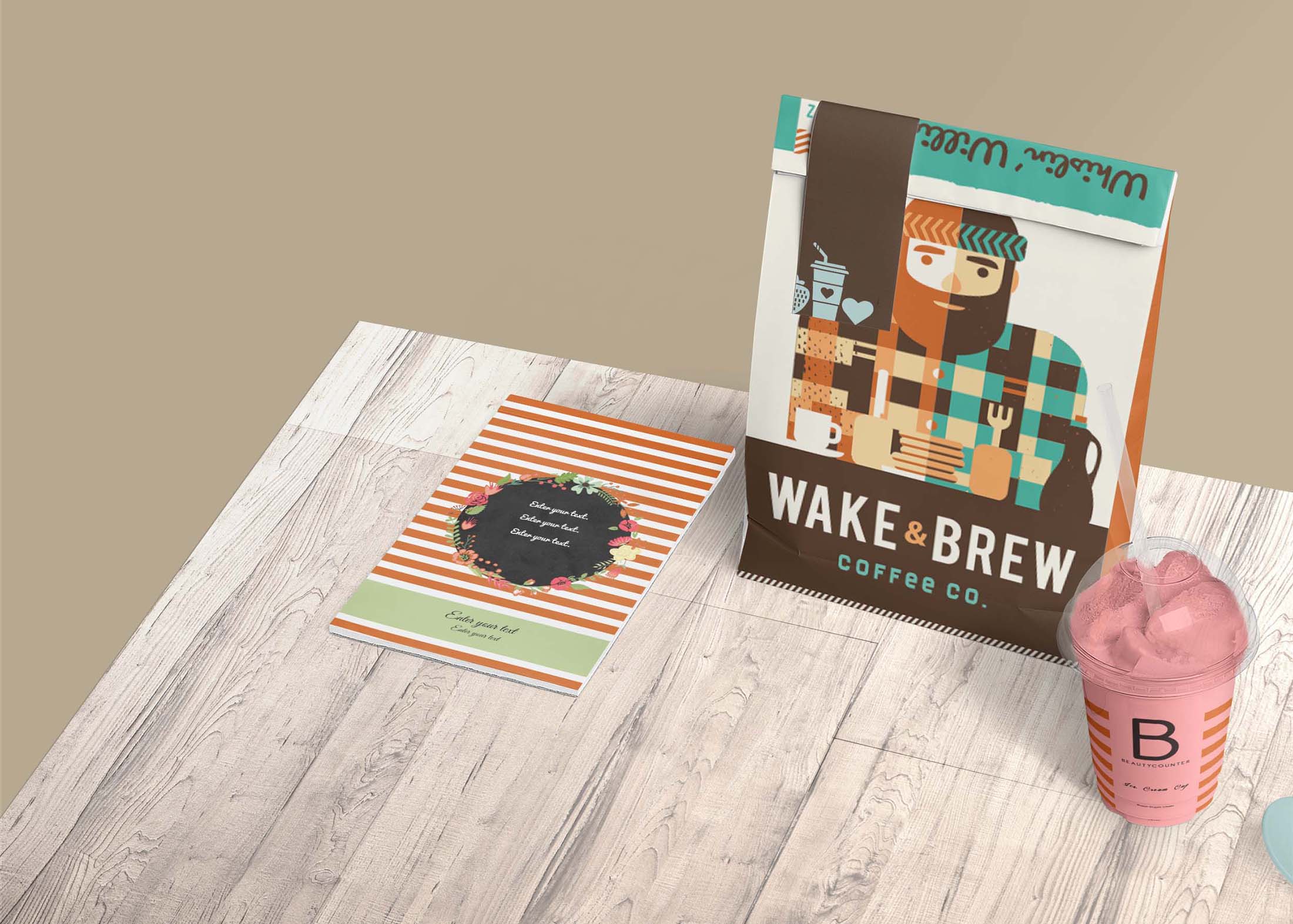 Free Coffee Bag Label Mockup Download