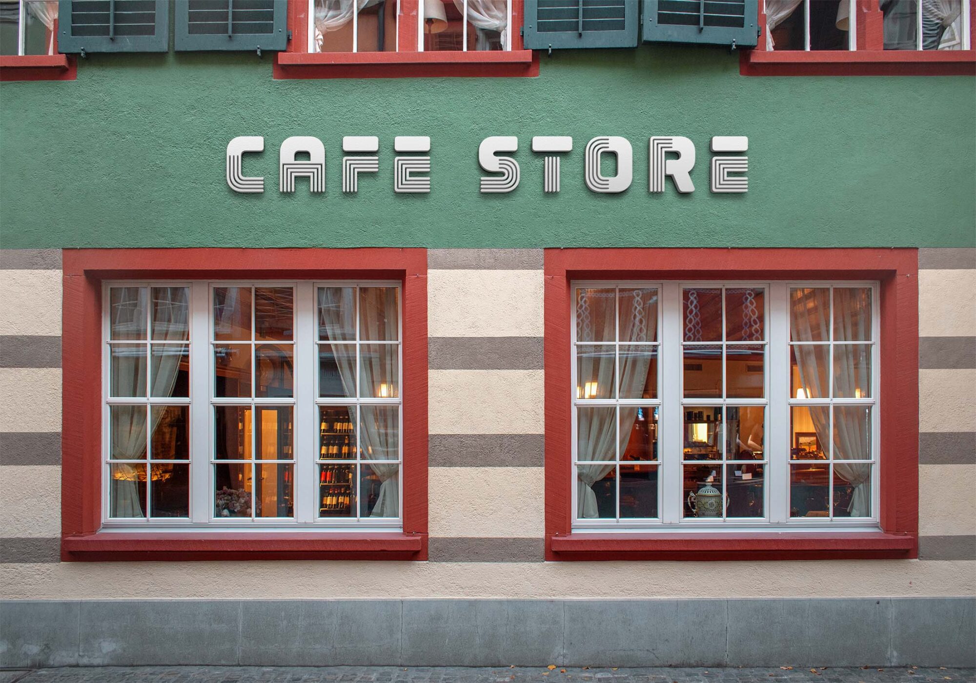 Free Store Wall Mockup Download