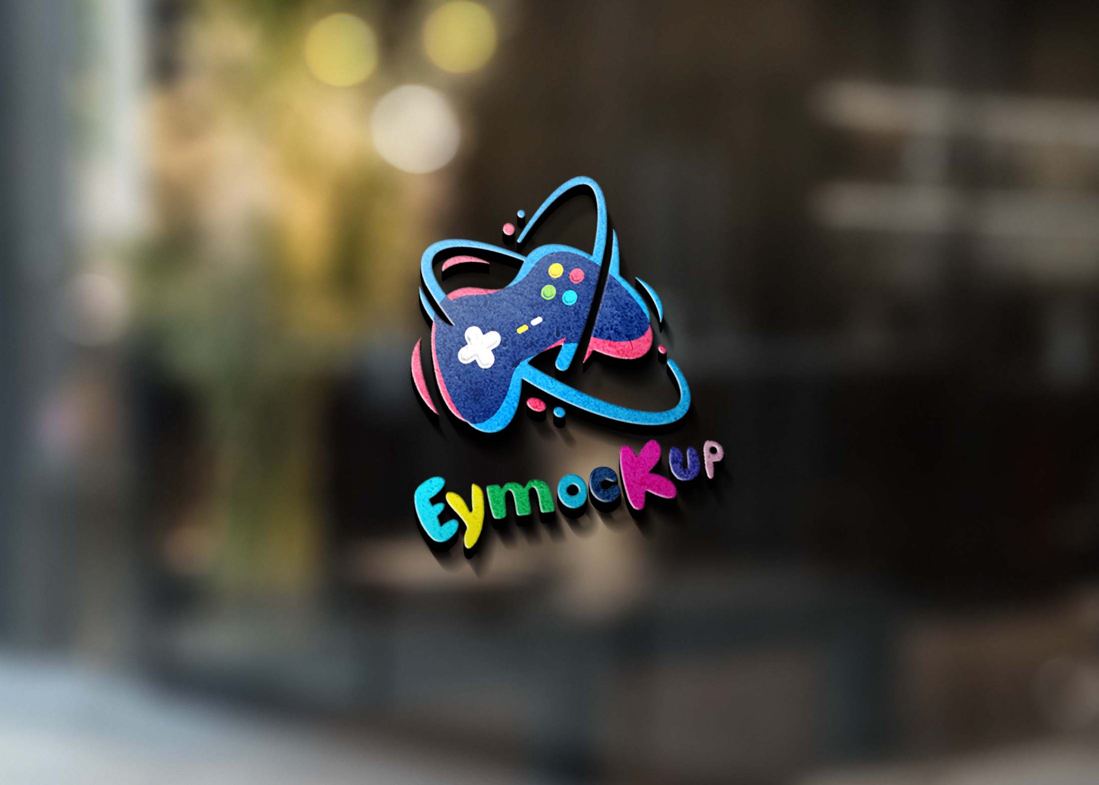 Free Transparent Game Logo Mockup