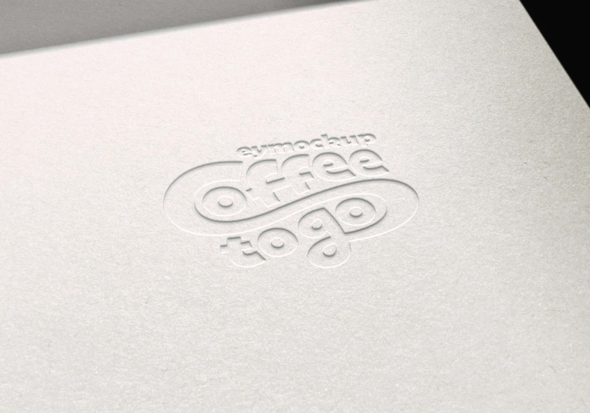 Stylish White Pressed Logo Mockup