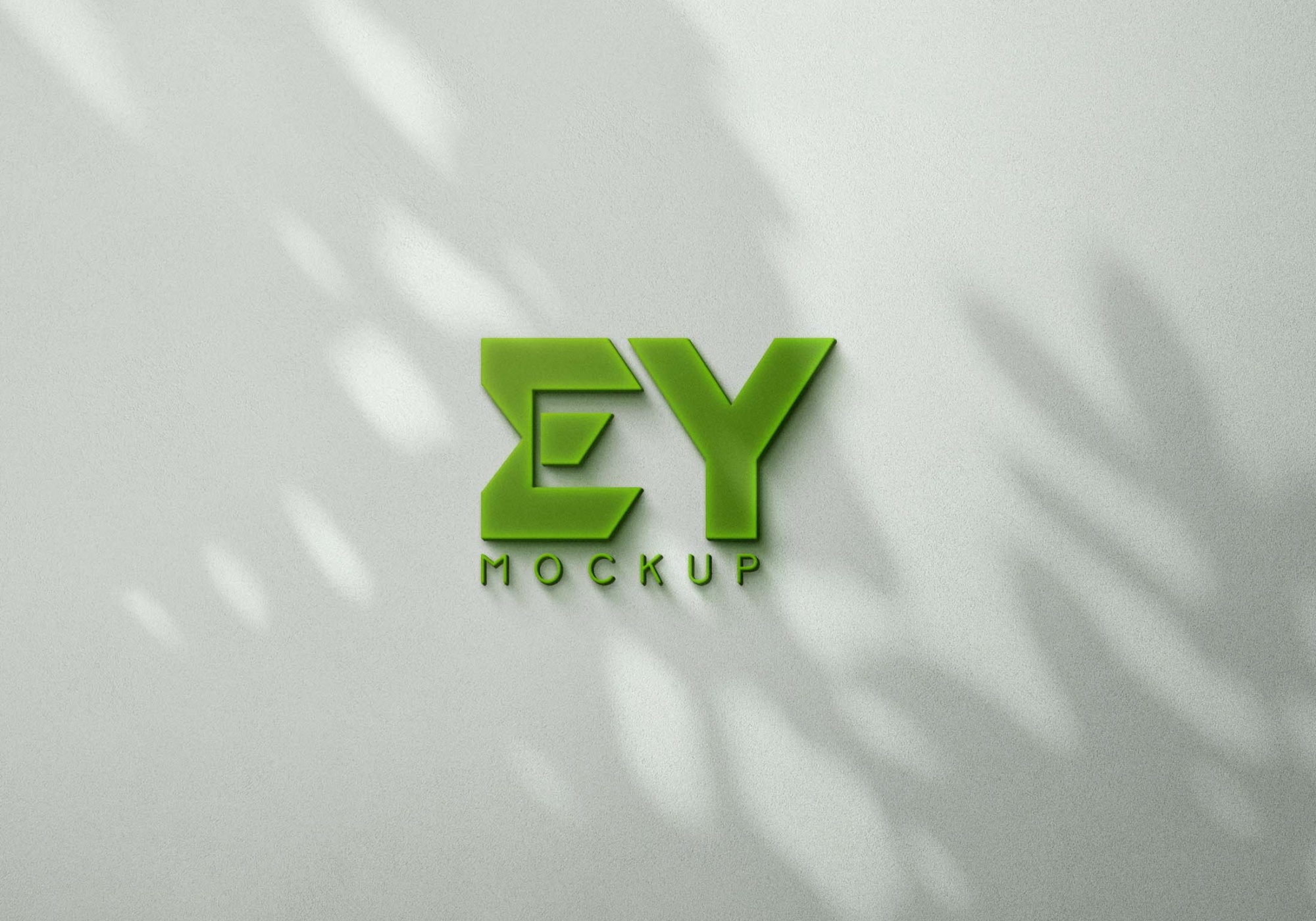 Free 3D Green Logo Mockup Download